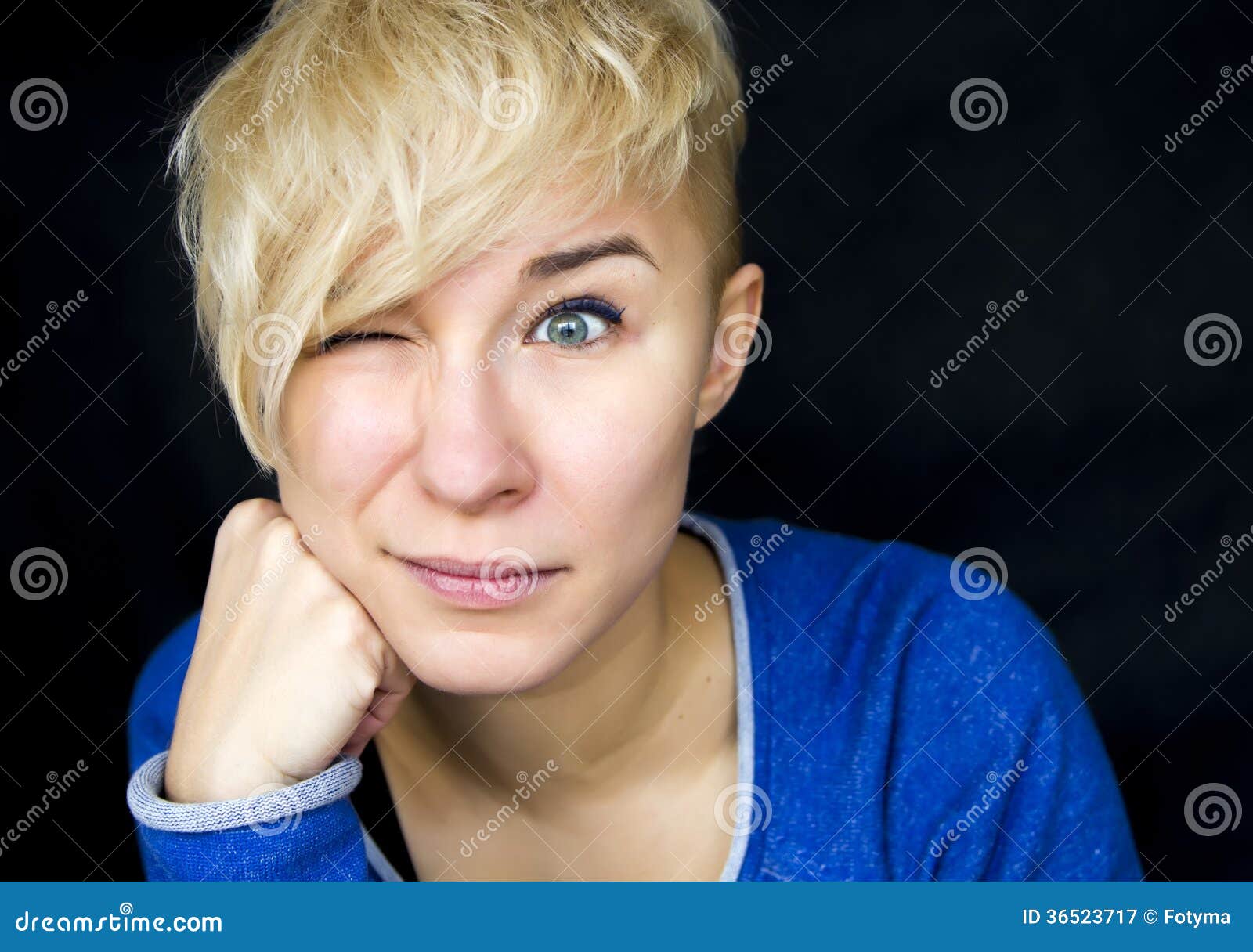Woman portrait stock image. Image of emotion, mood, emotional - 36523717