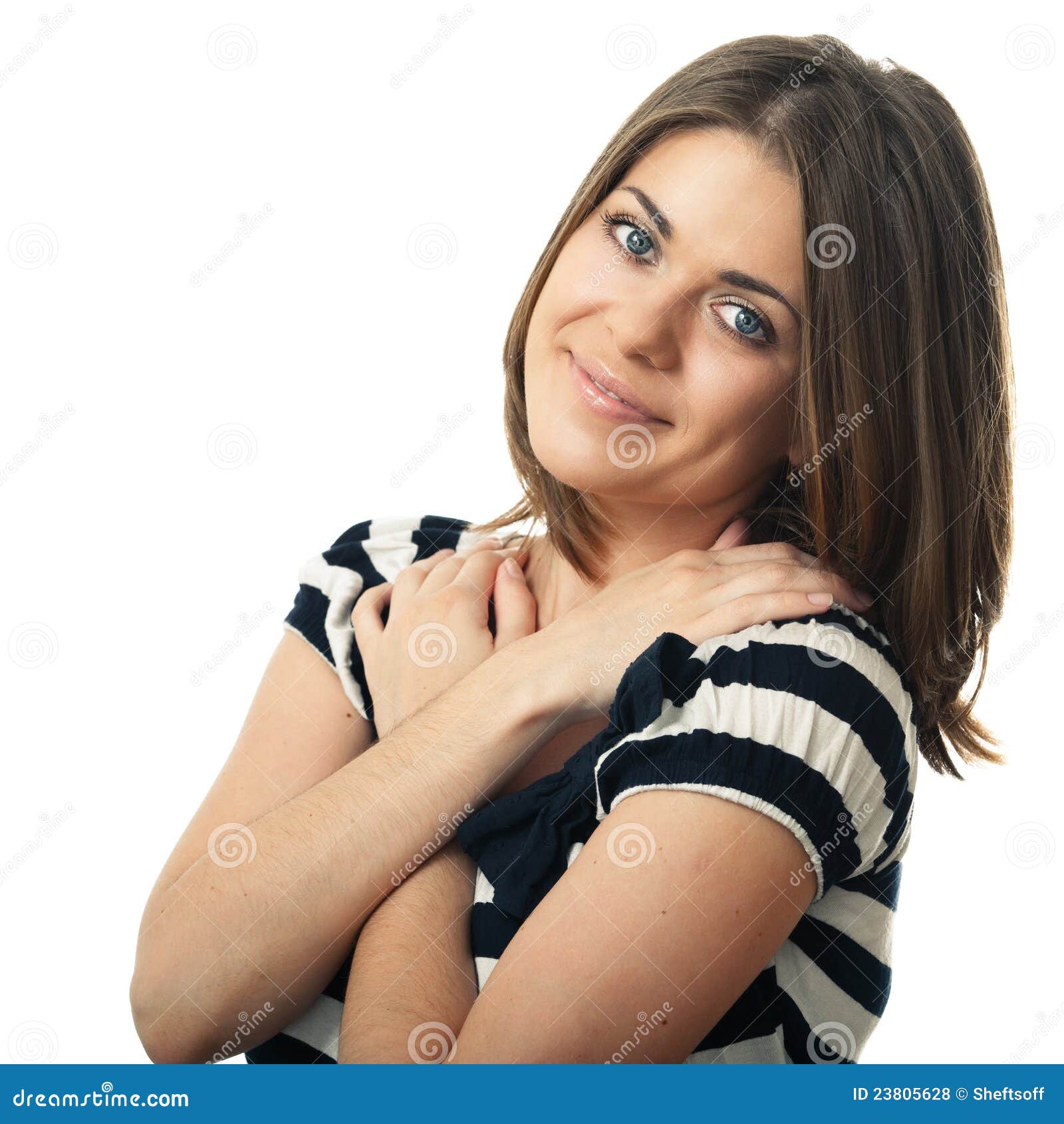 Woman portraut stock photo. Image of eyes, brunette, black - 23805628