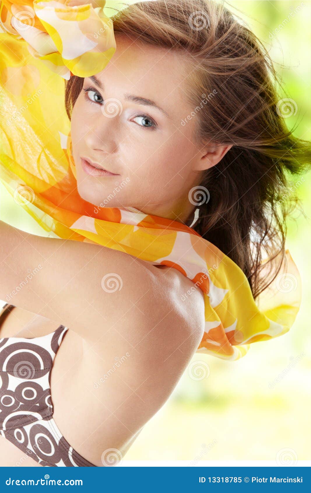 Woman Posing in Bikini - with Wind Stock Image - Image of leisure ...