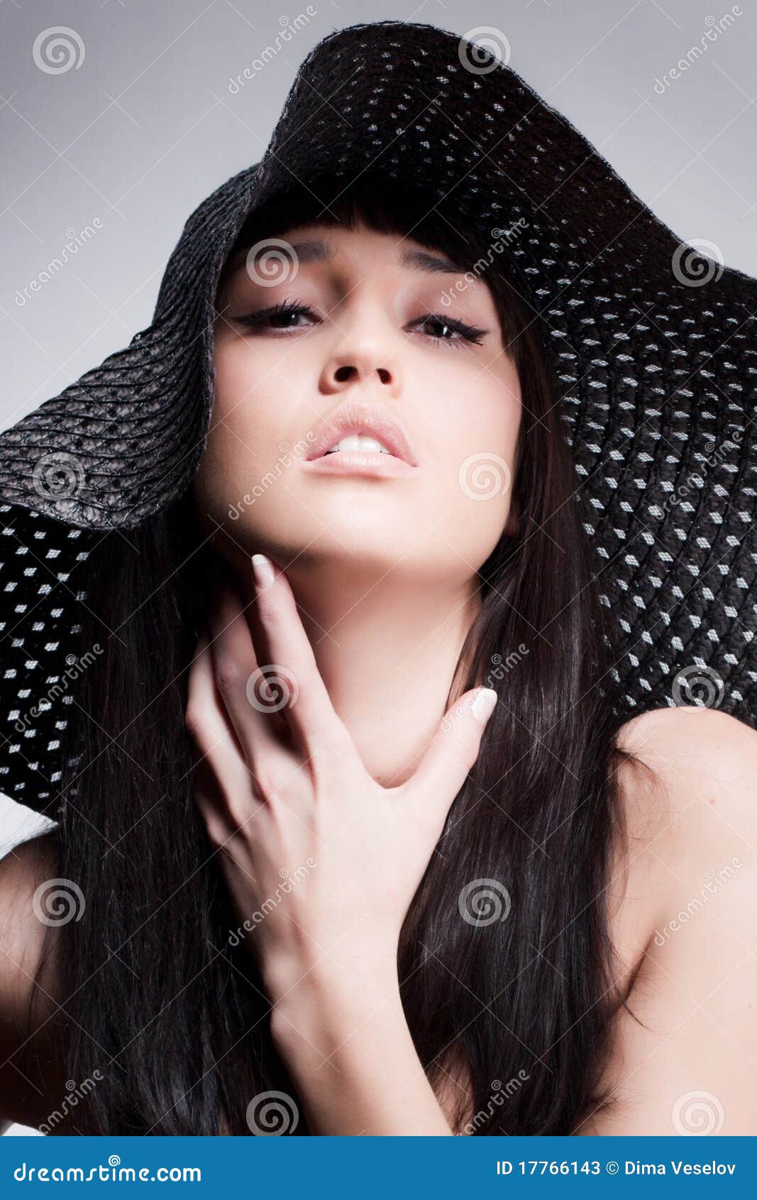 Woman posing in a hat stock image. Image of fine, desire - 17766143