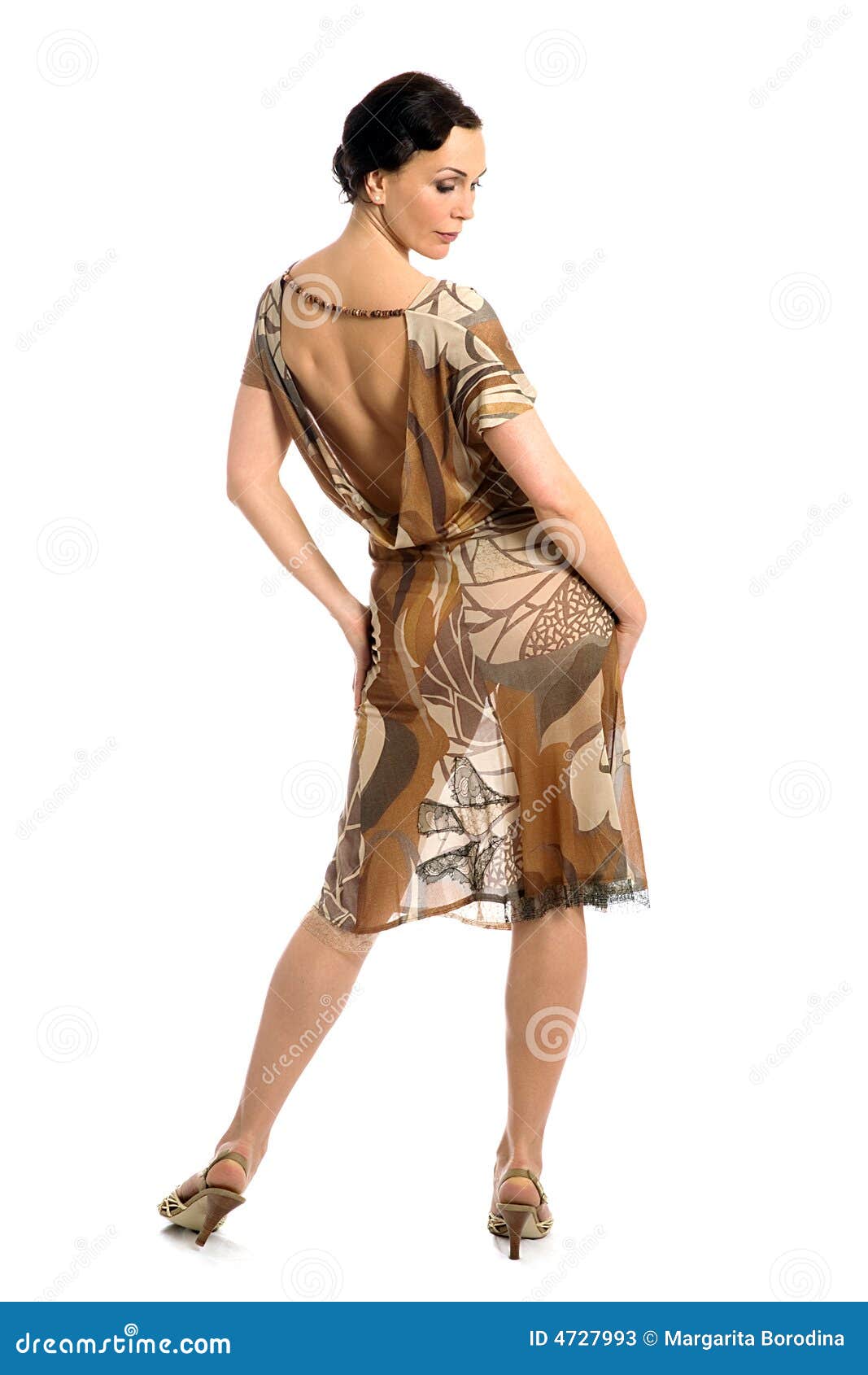 Woman Posing In Sheer Dress Stock Image Image Of Pose Fashionable