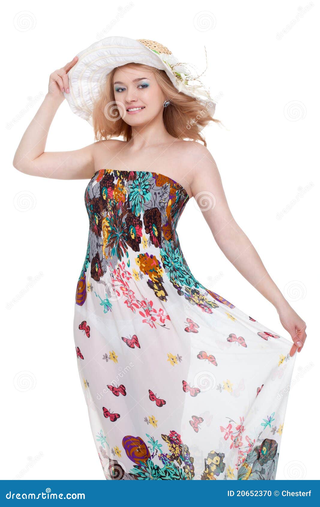 Woman Posing Wearing Sundress Stock Photo - Image of lady, girl: 20652370