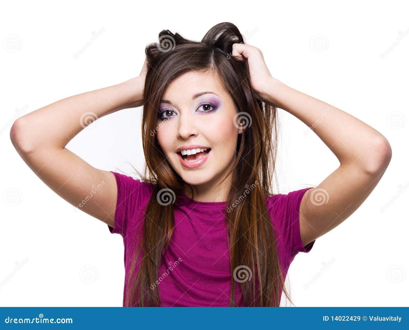 Woman with Positive Facial Expression Stock Image - Image of female ...