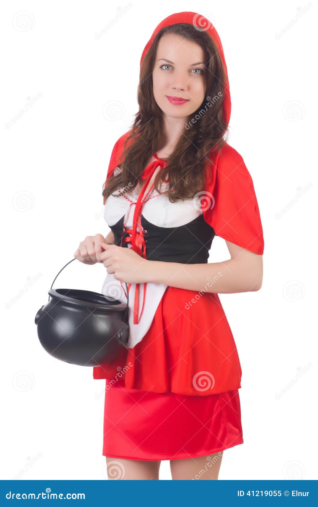 Woman with pot isolated stock image. Image of happy, patricks - 41219055