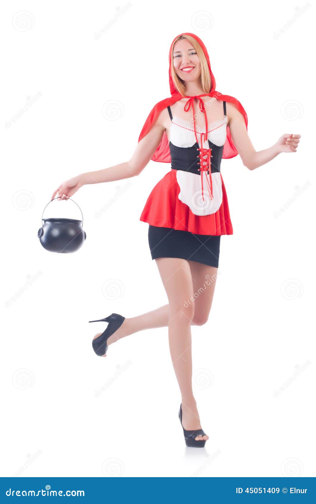 Woman with pot isolated stock image. Image of background - 45051409