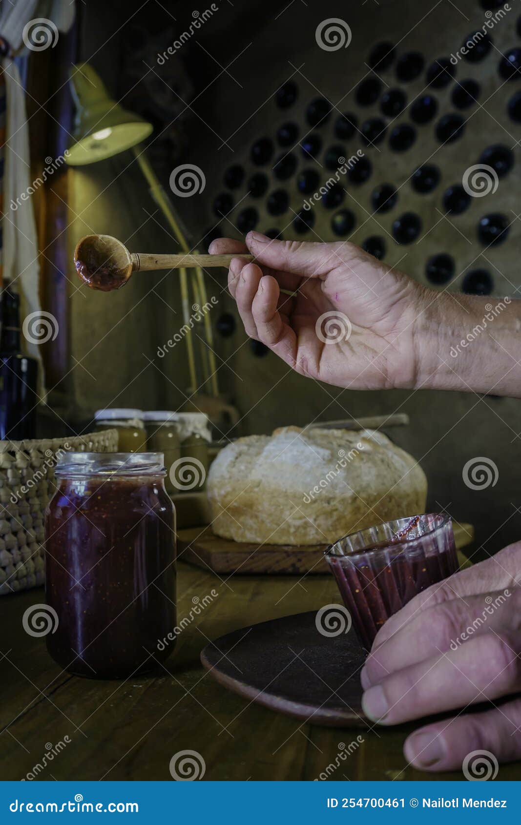 Woman Pouring Fig Jam into a Jar Stock Image - Image of pour, packaging ...