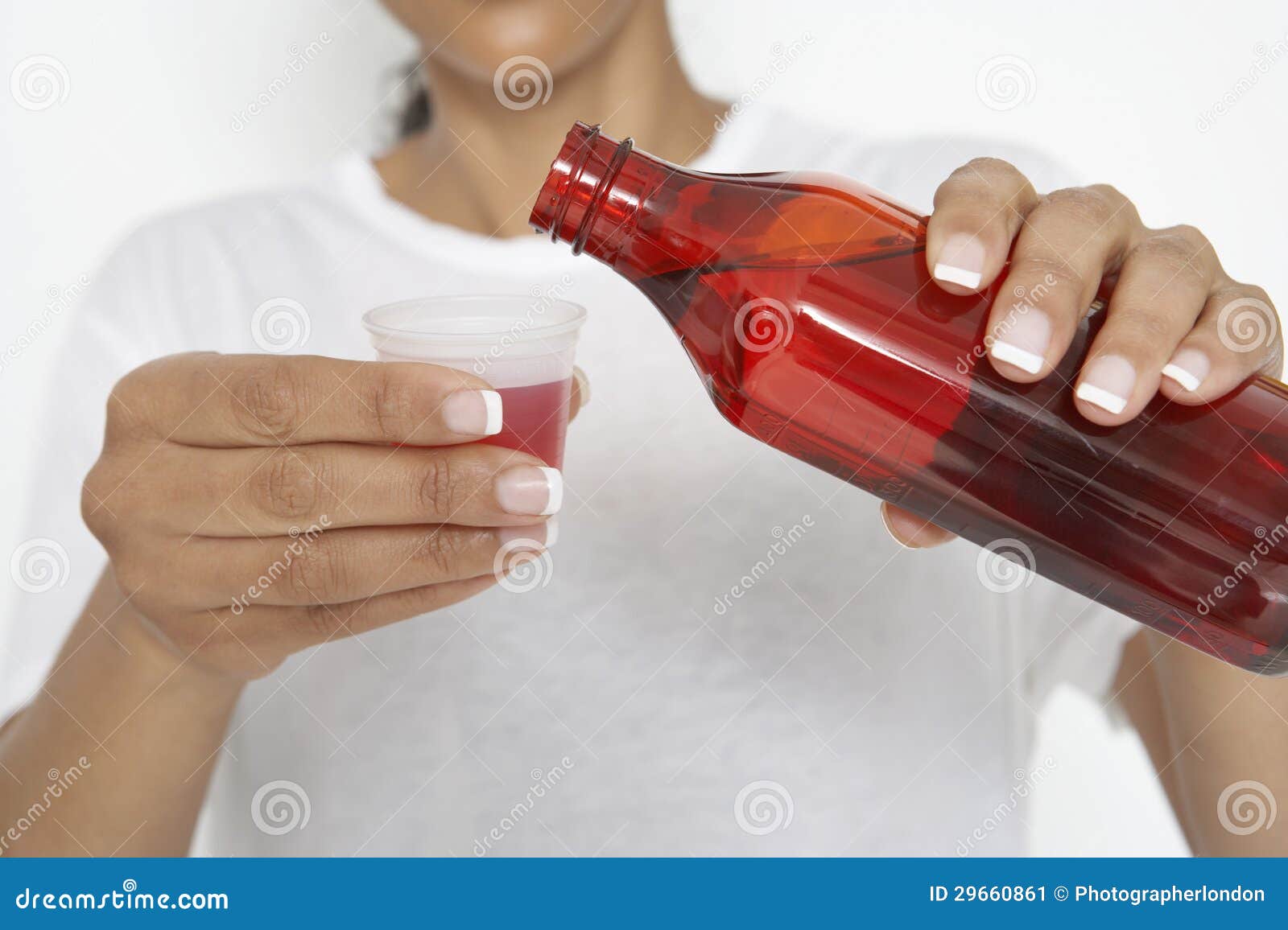 Woman Pouring Medicine stock image. Image of adult, dosage - 29660861