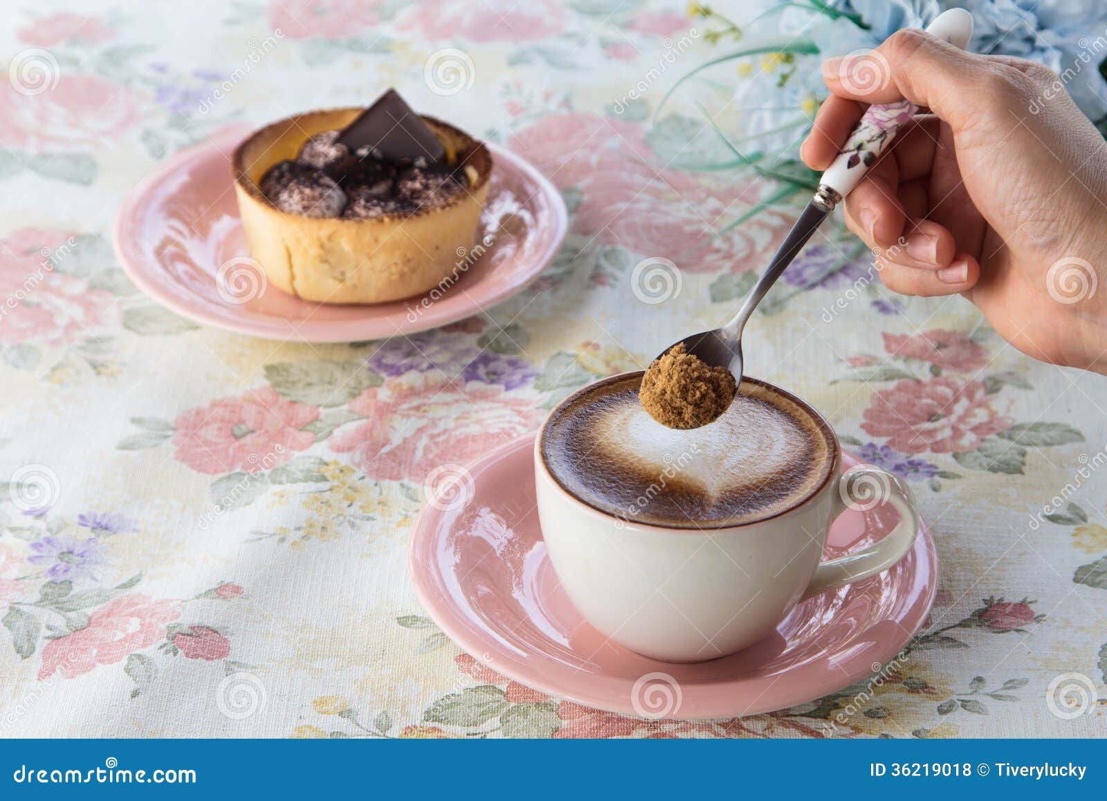 Woman pouring sugar stock photo. Image of taste, hand - 36219018