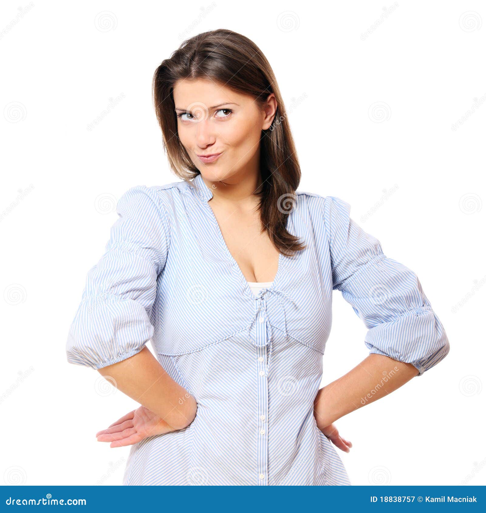 Woman with a pout stock image. Image of lifestyle, modern - 18838757