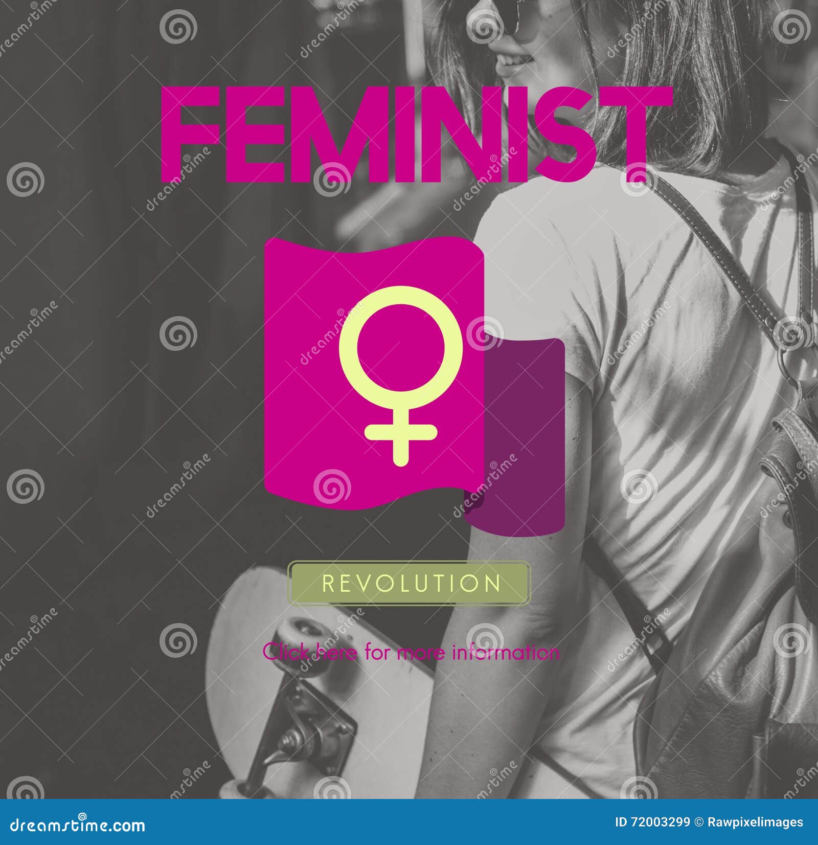 Woman Power Feminist Equal Rights Concept Stock Image - Image of ...