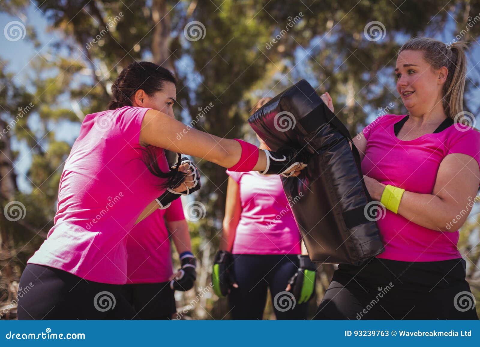 Woman Practicing Boxing in the Boot Camp Stock Image - Image of ...