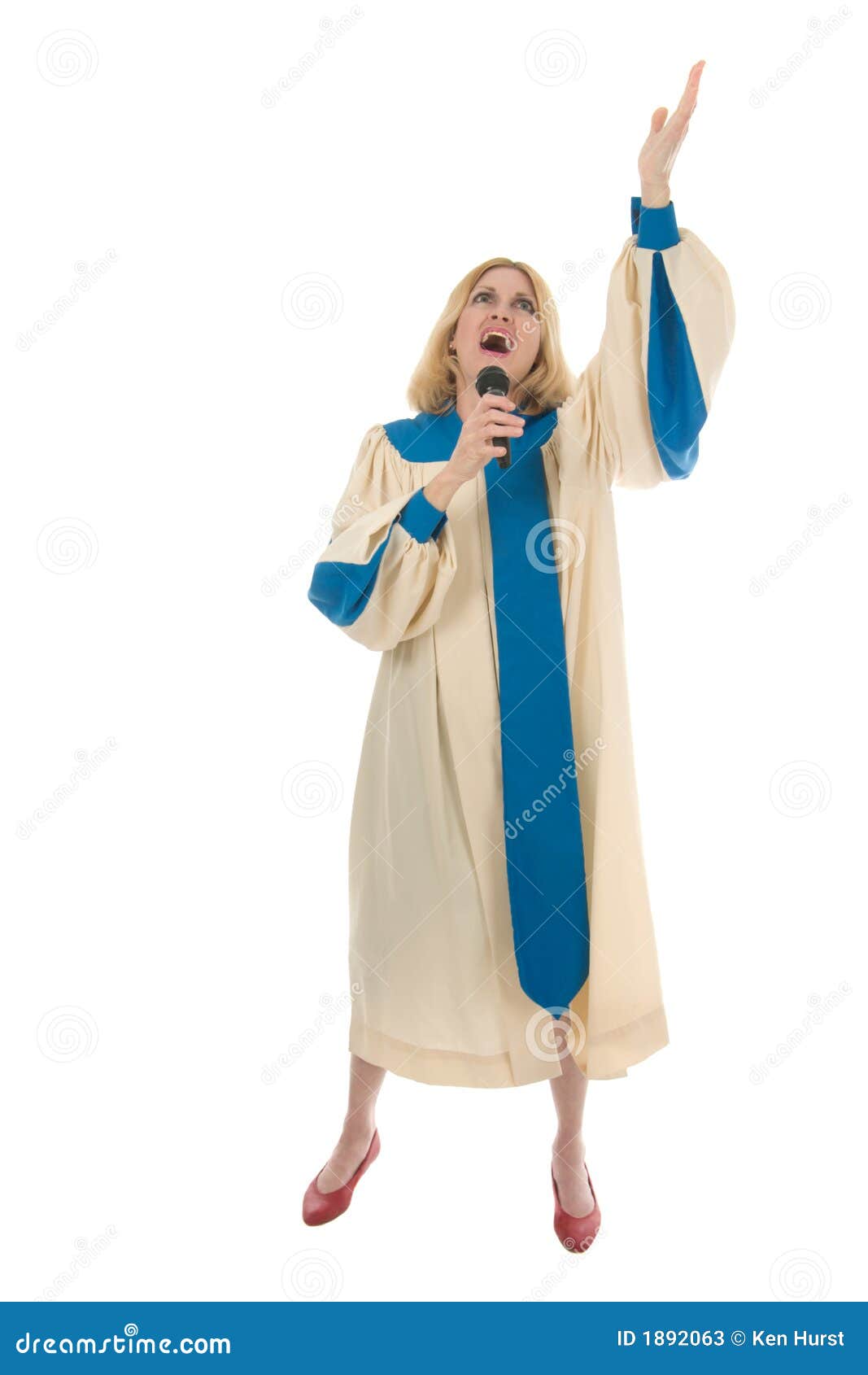 Woman Praise Lead Singer 1 stock image. Image of ceremony - 1892063