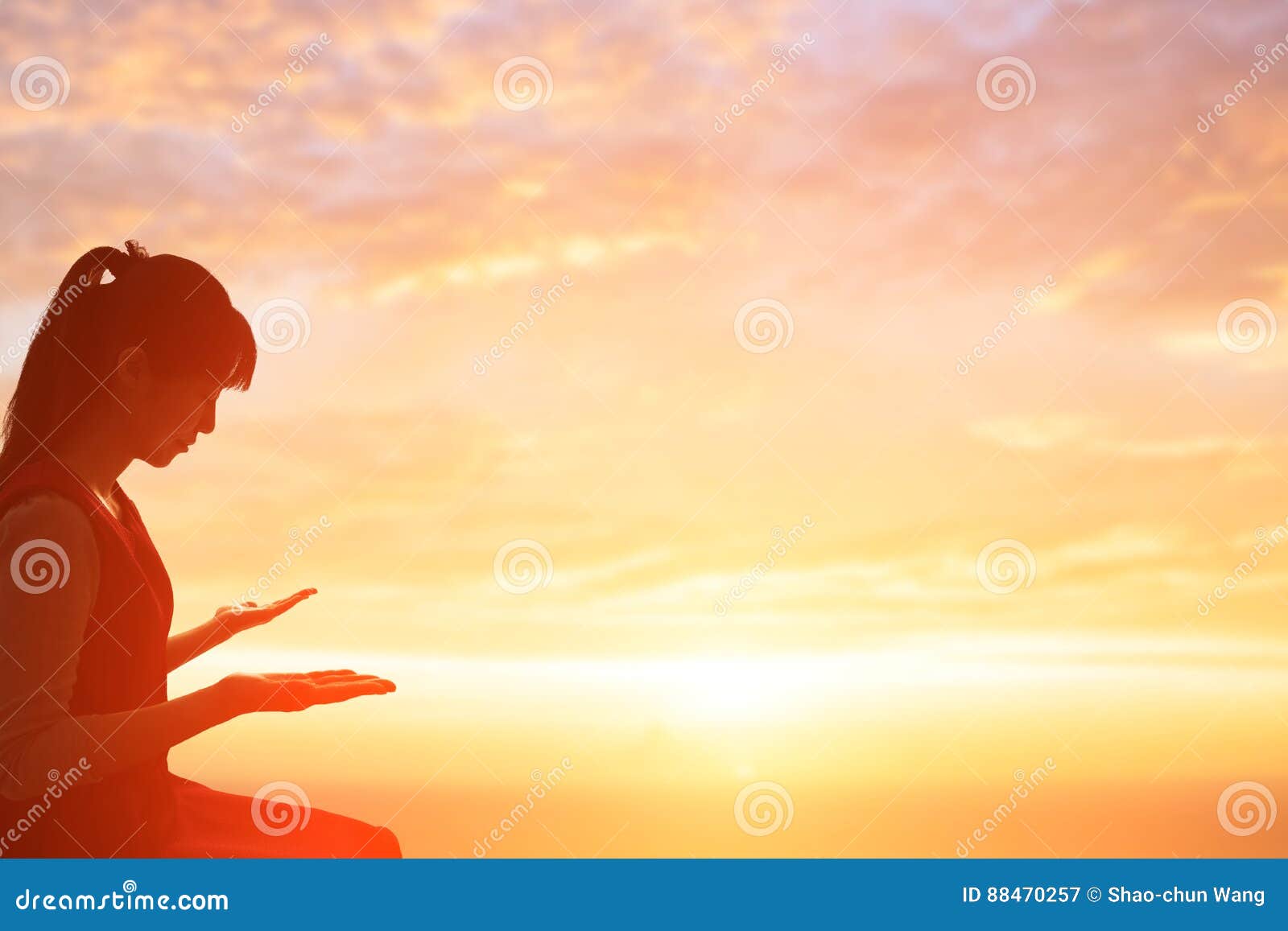 Woman pray pious stock image. Image of girl, praise, black - 88470257