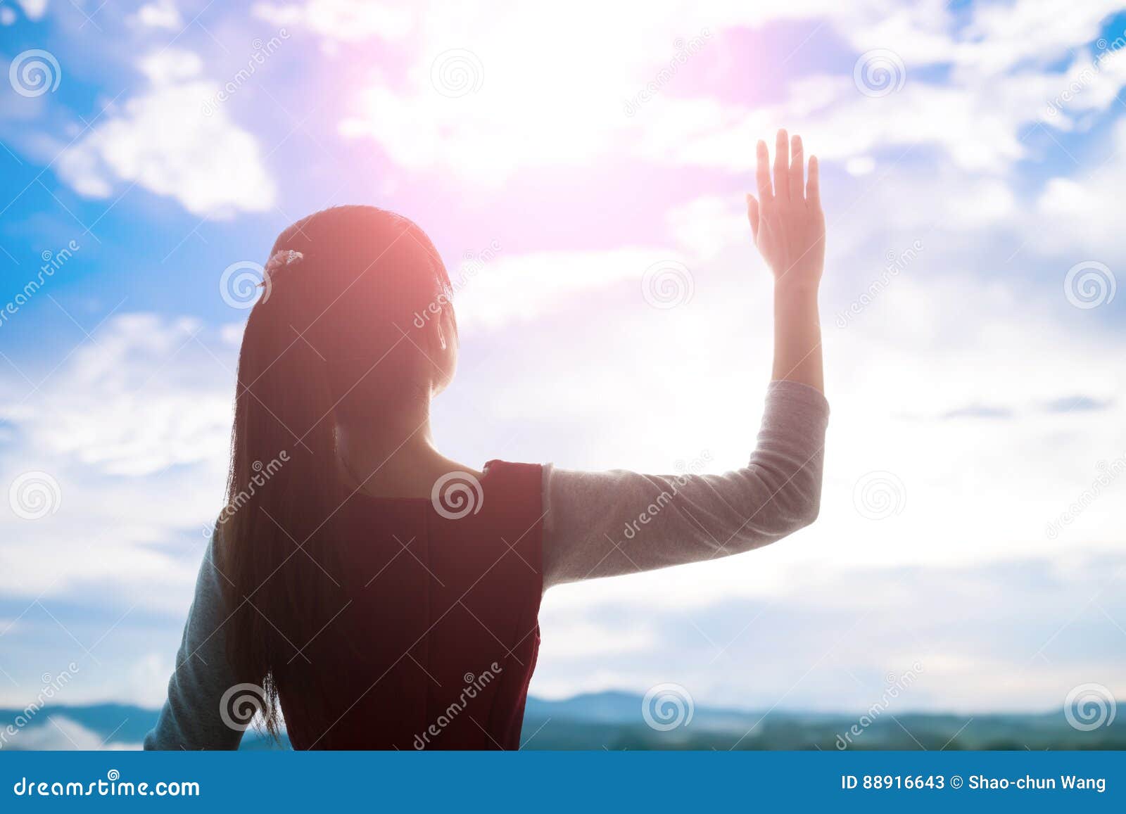 Woman pray pious stock image. Image of belief, light - 88916643