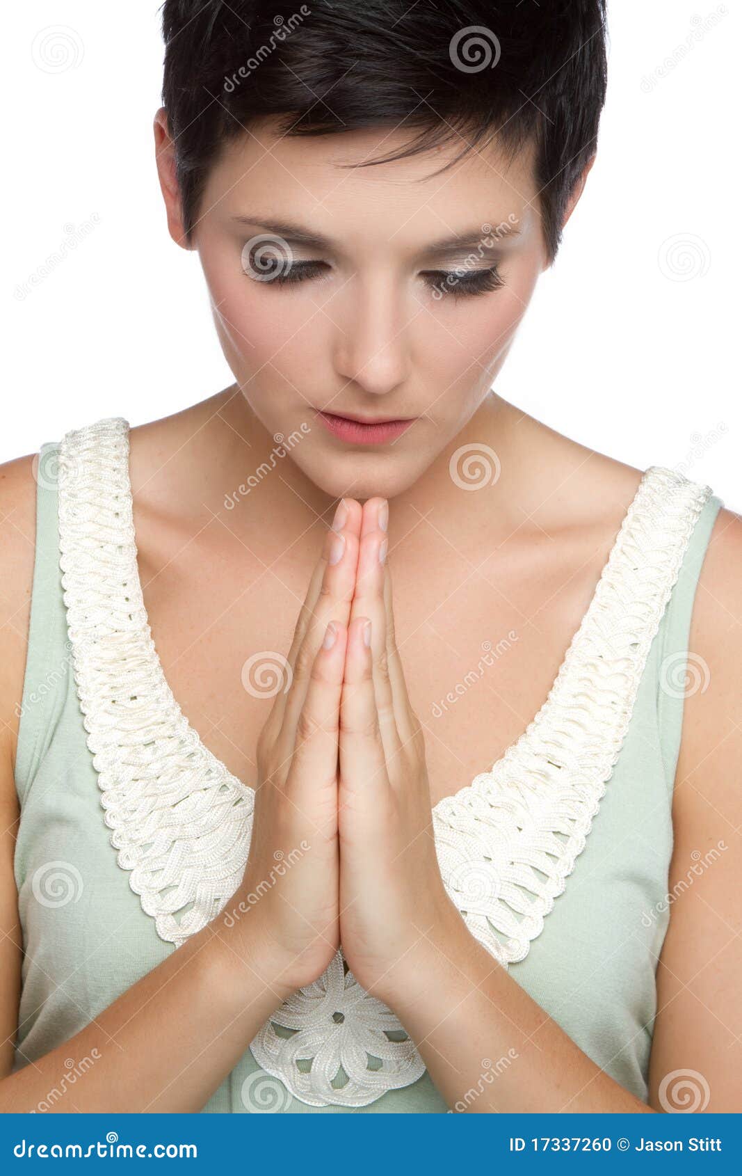 Woman Praying stock photo. Image of gorgeous, praying - 17337260
