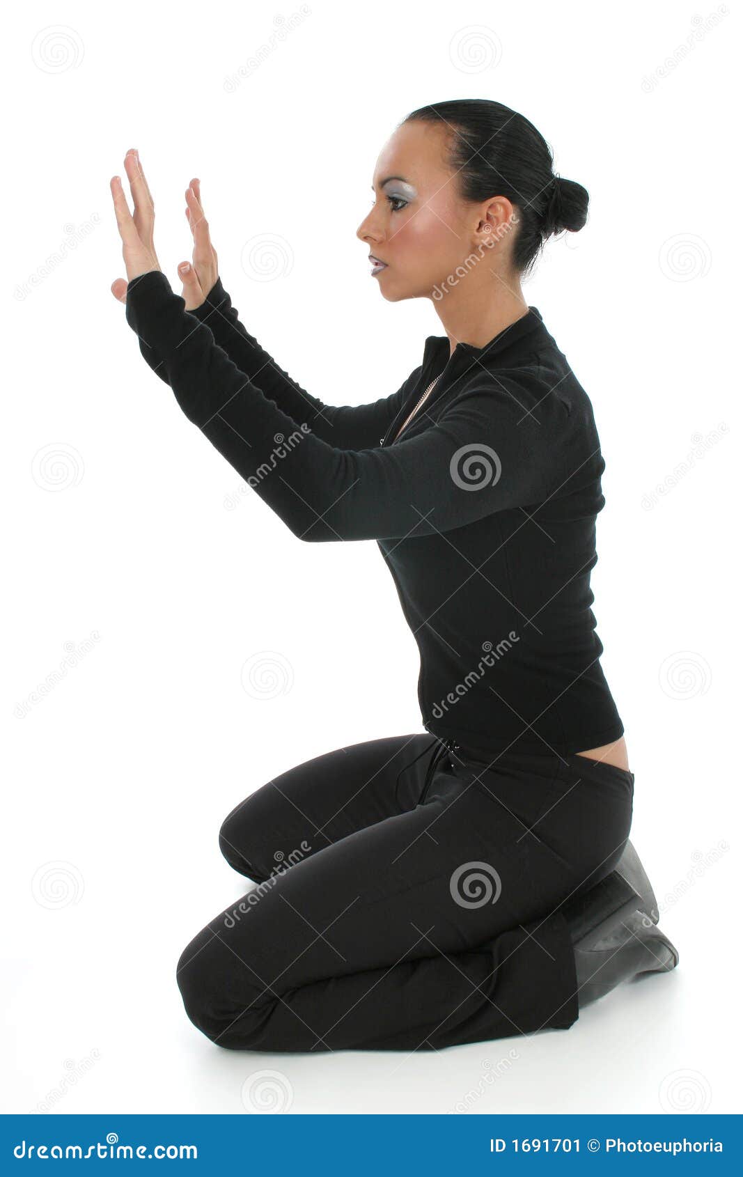 Woman Praying on Floor stock image. Image of lifestyle - 1691701