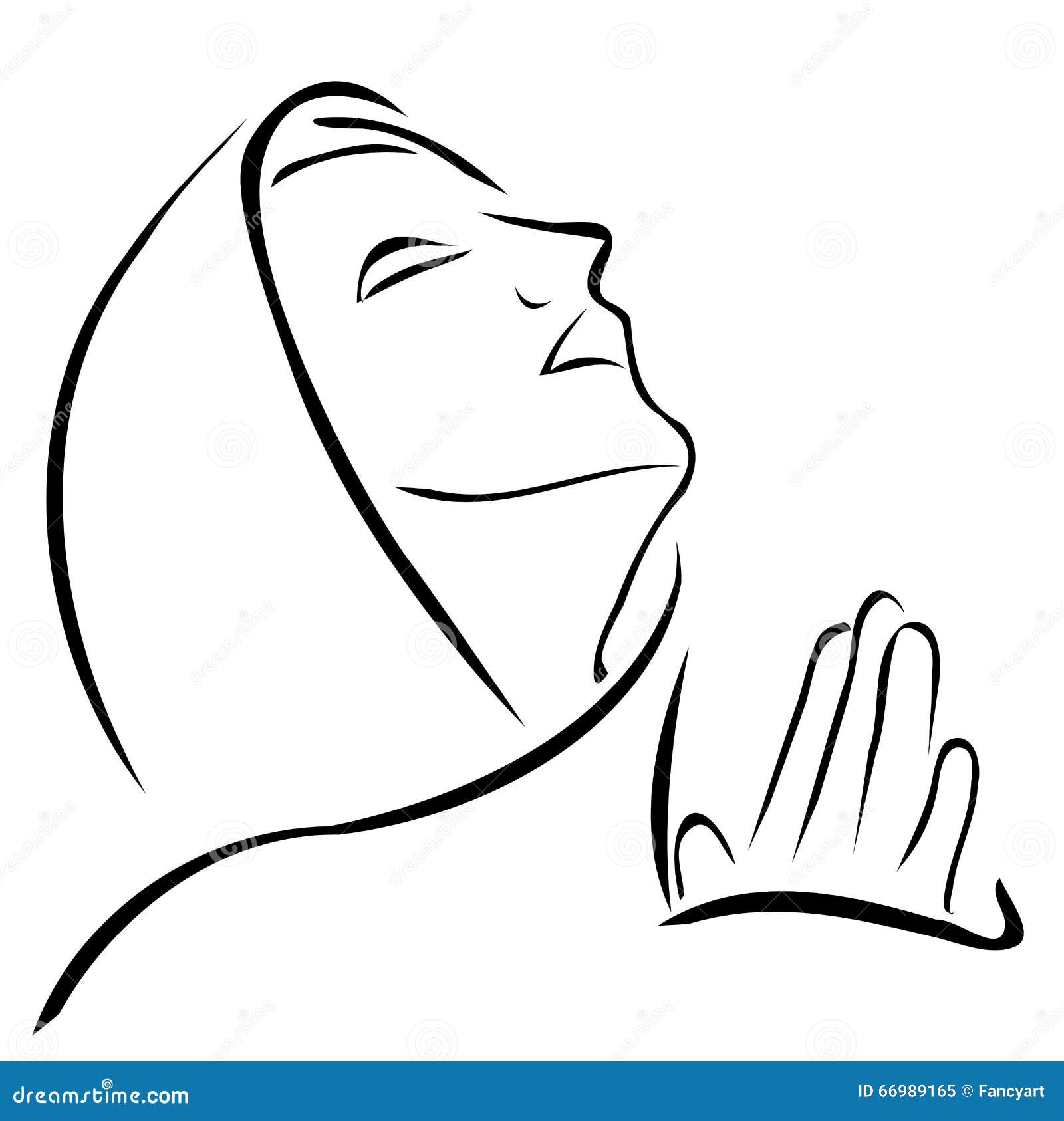 Woman Praying, Icon Set Of Woman In Religious Pose Vector Illustration ...