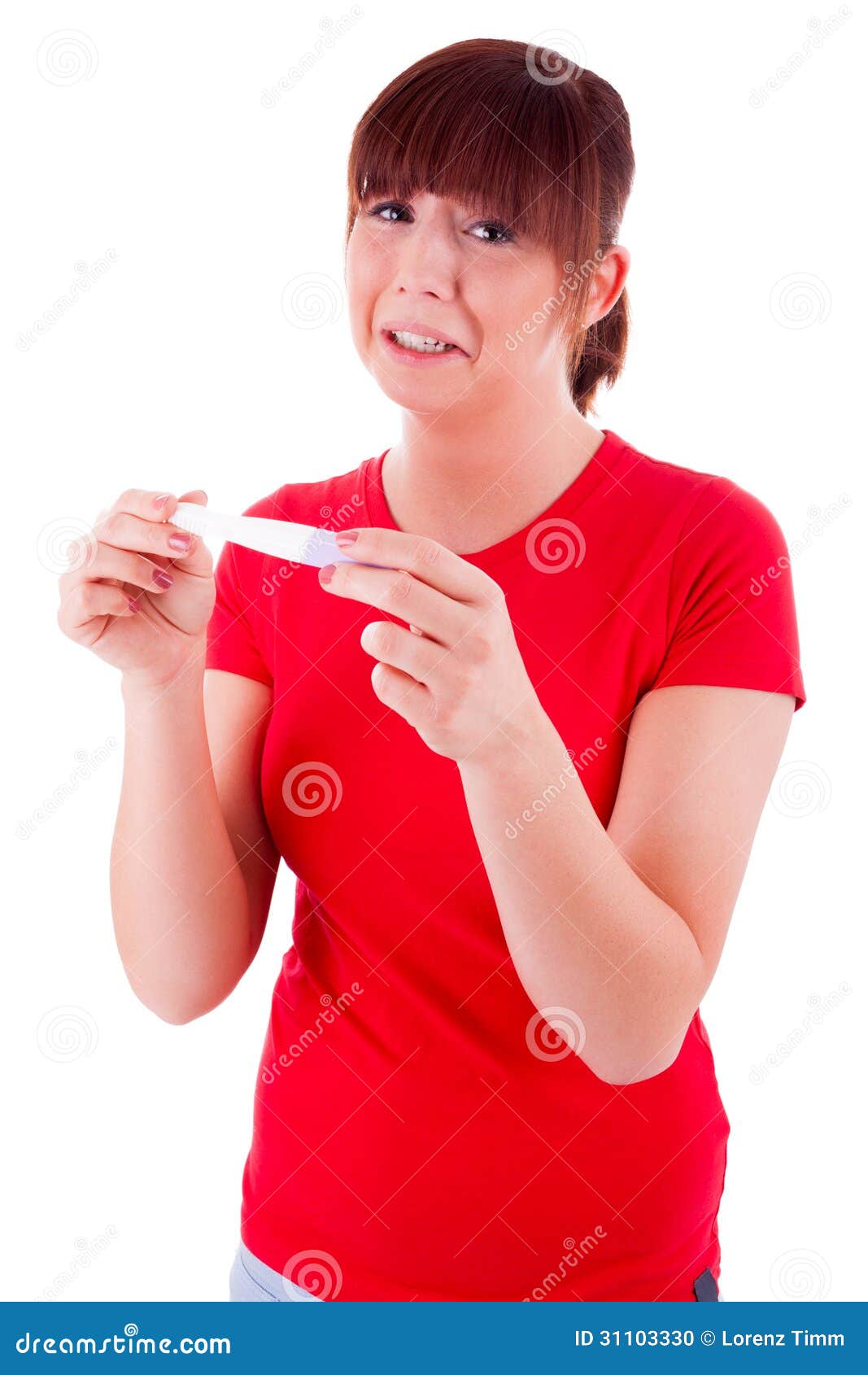 The Woman with a Pregnancy Test Stock Photo - Image of prevention ...