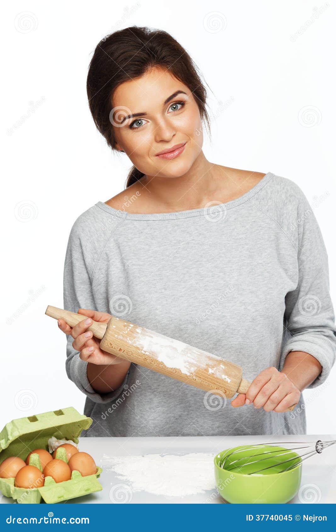Woman preparing dough stock image. Image of cook, cooking - 37740045