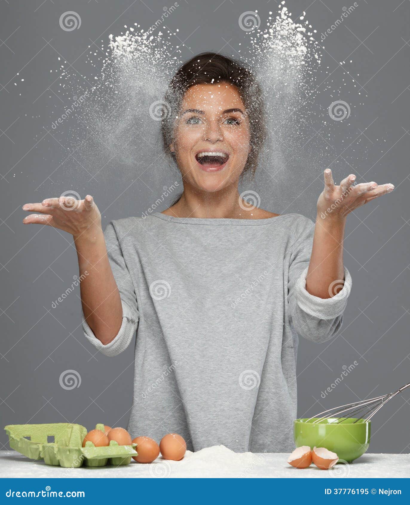 Woman preparing dough stock image. Image of fresh, bake - 37776195