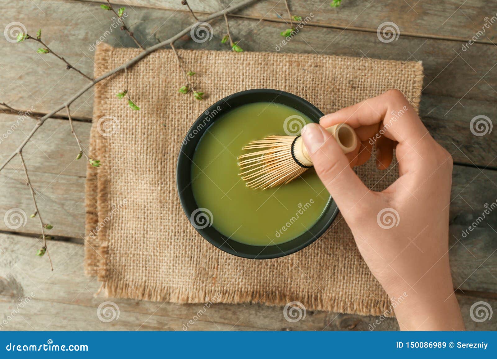Woman Preparing Matcha Tea, Closeup Stock Image - Image of oriental ...