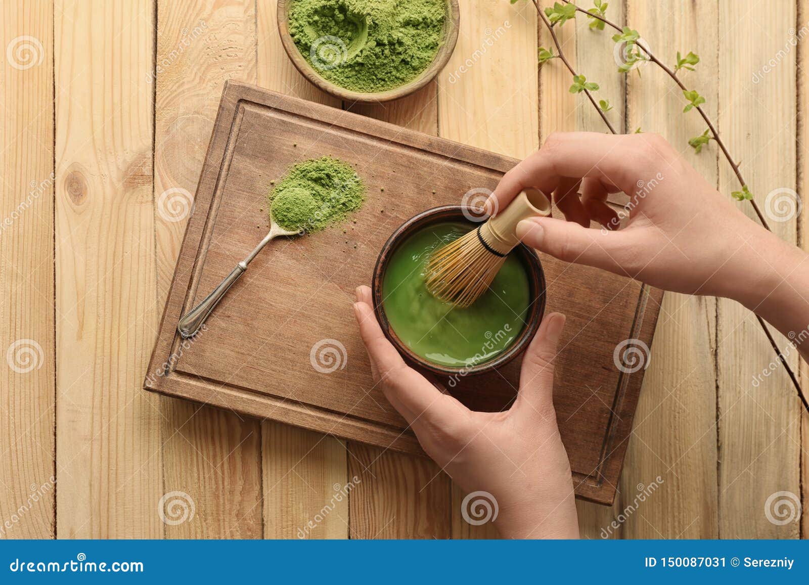 Woman Preparing Matcha Tea, Closeup Stock Image - Image of japanese ...