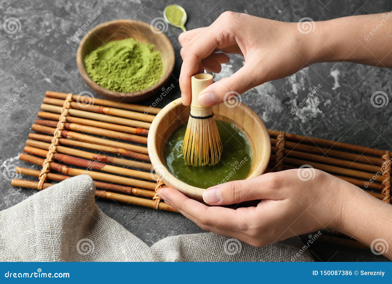 Woman Preparing Matcha Tea, Closeup Stock Photo - Image of culture ...