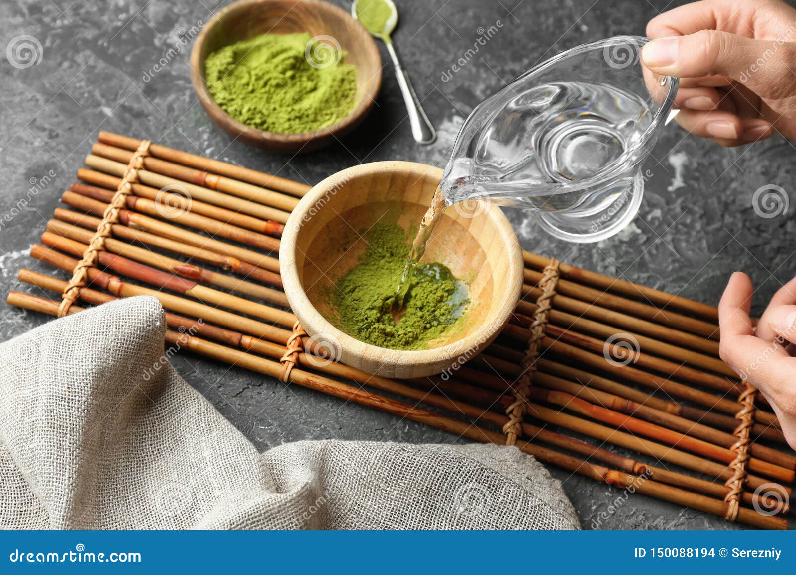Woman Preparing Matcha Tea, Closeup Stock Photo - Image of person ...