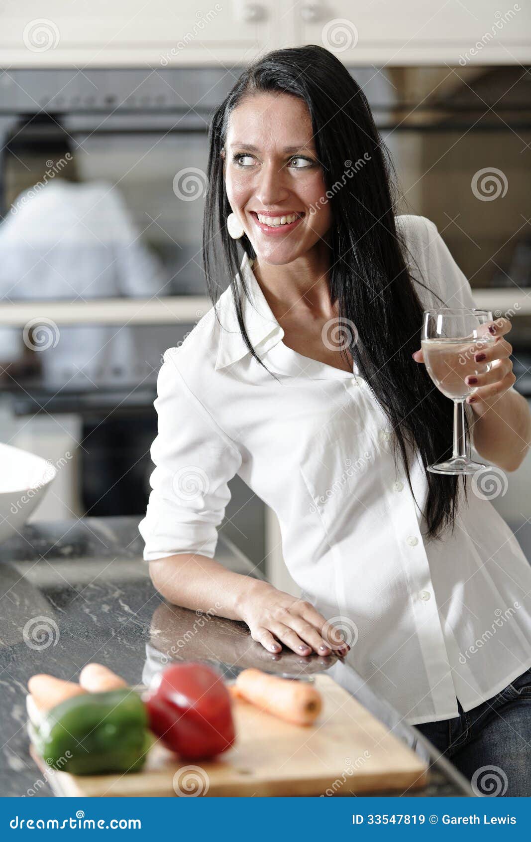 Woman Preparing A Meal In The Kitchen Stock Image Image Of Beauty