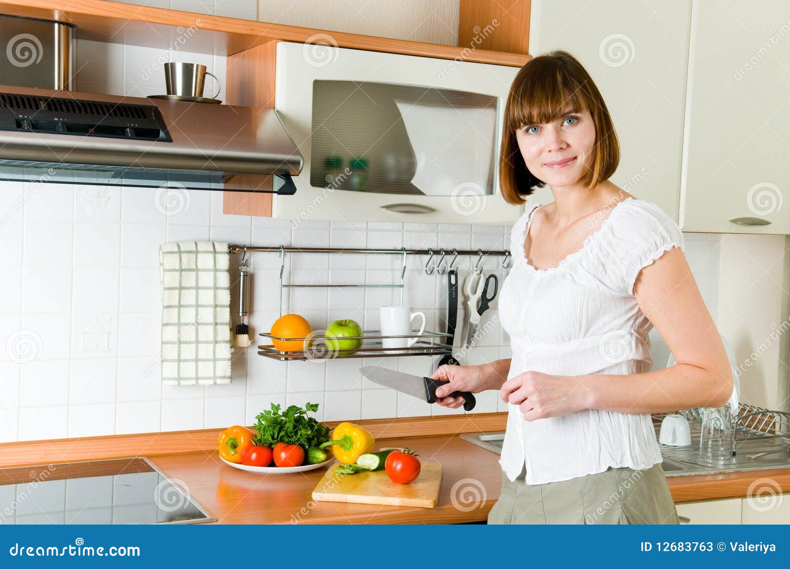 Woman Preparing Something To Eat Stock Image Image Of Eating