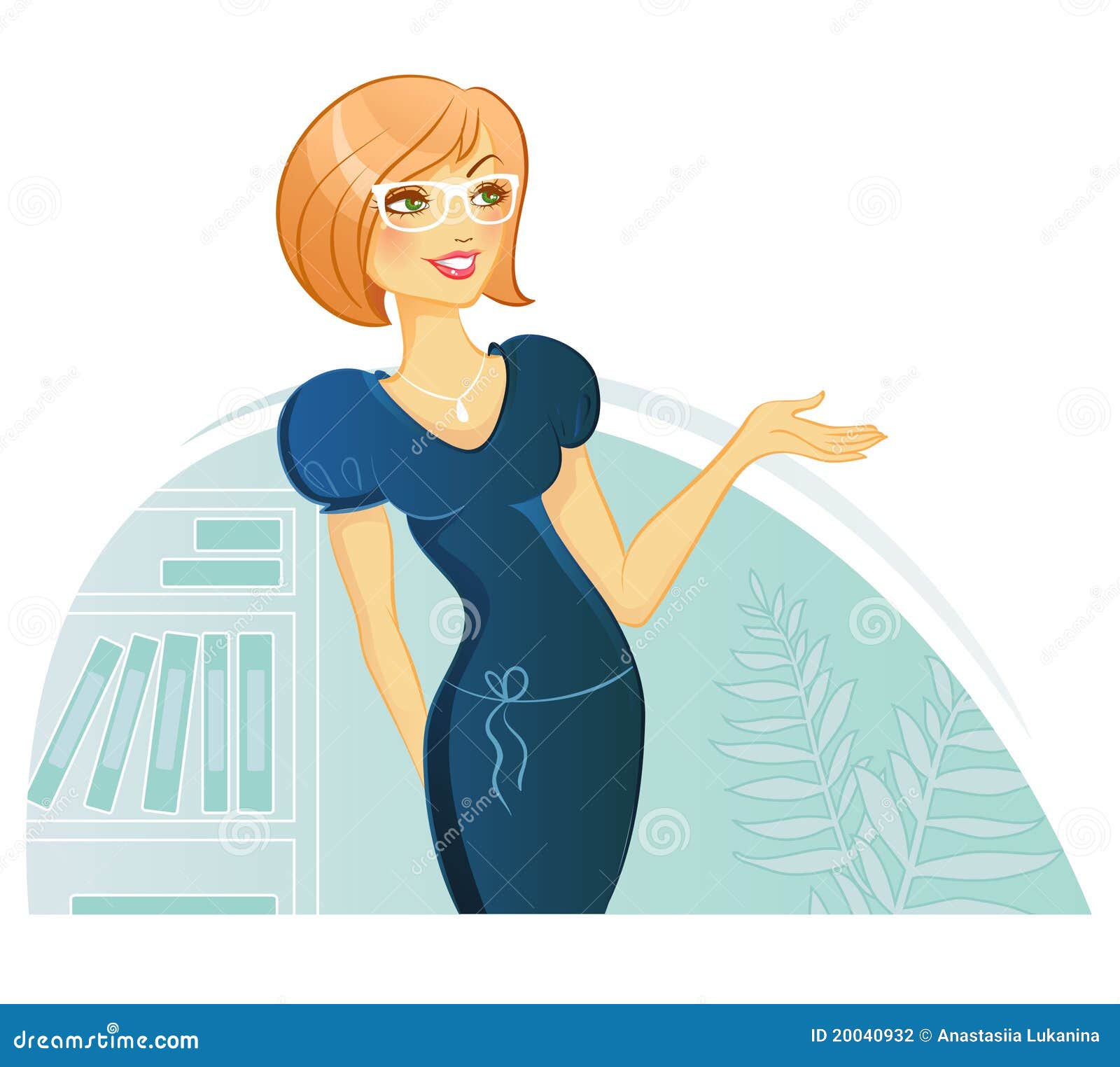 Woman Presentation stock vector. Illustration of happy - 20040932