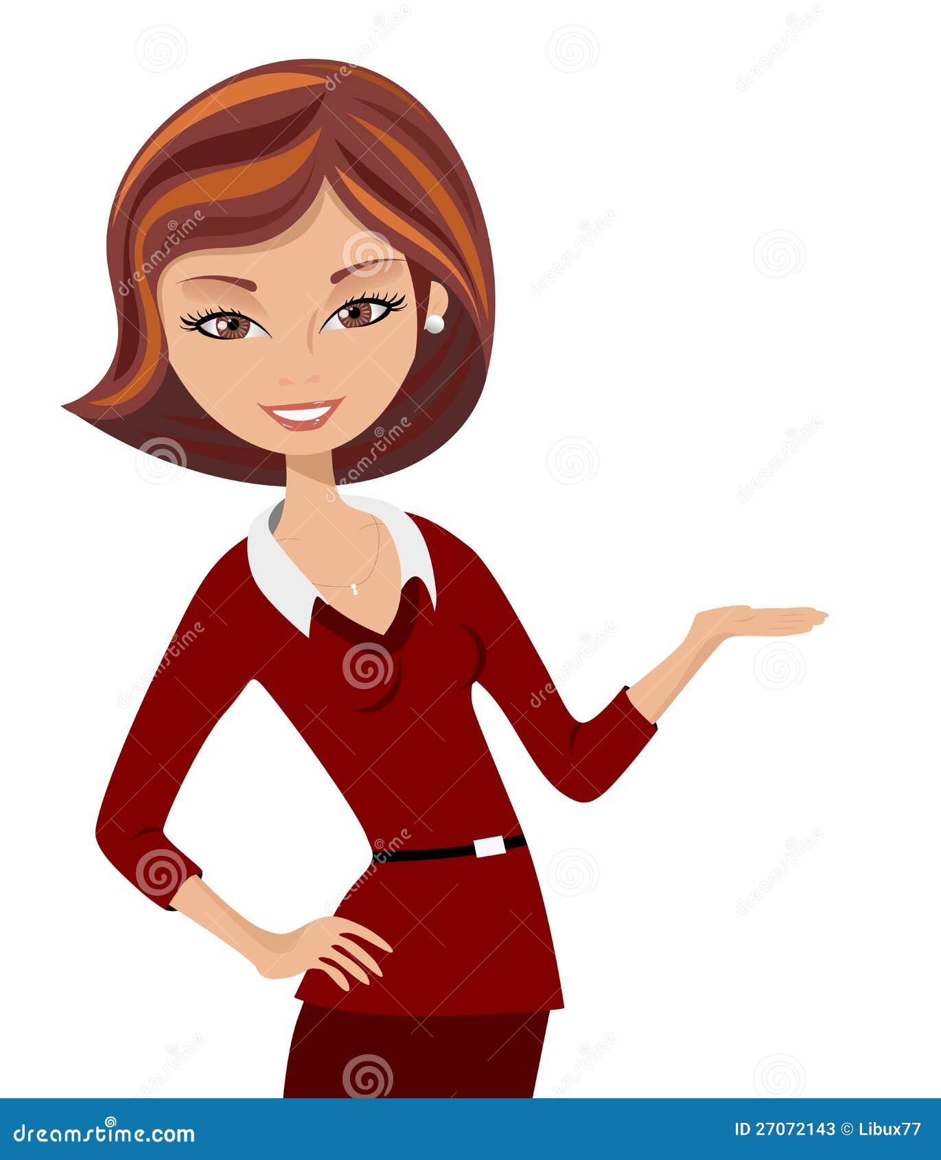 Woman Presenter stock vector. Illustration of beautiful - 27072143