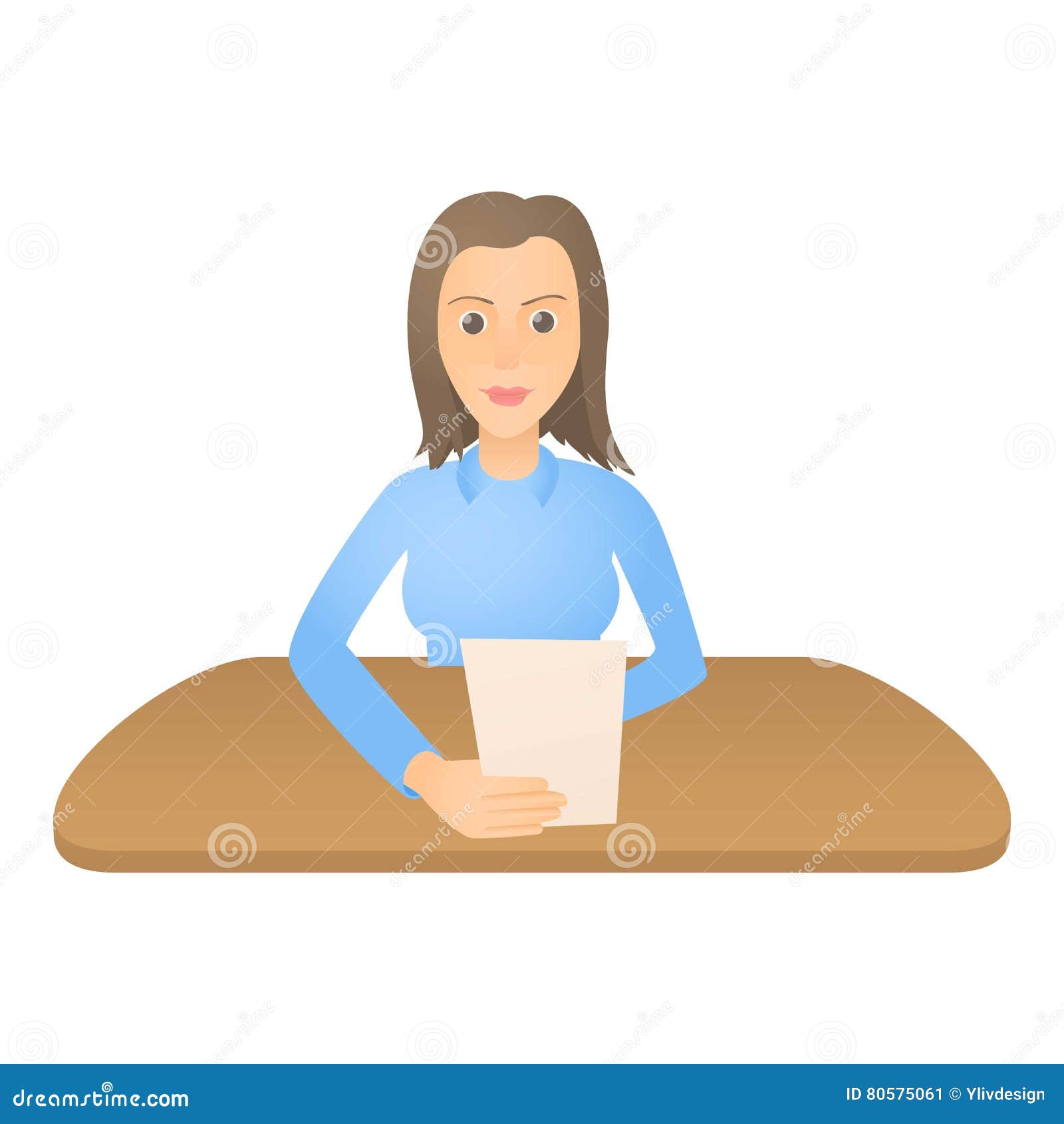 Woman Presenter Icon, Cartoon Style Stock Vector - Illustration of ...