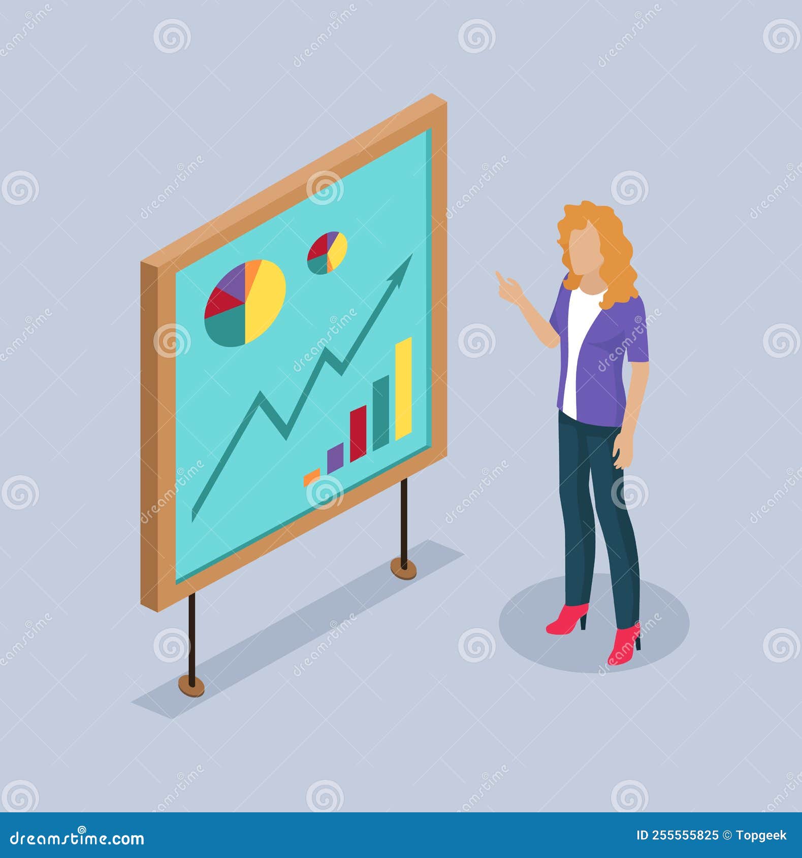 Woman Presenter Icon, Cartoon Style | CartoonDealer.com #80575061