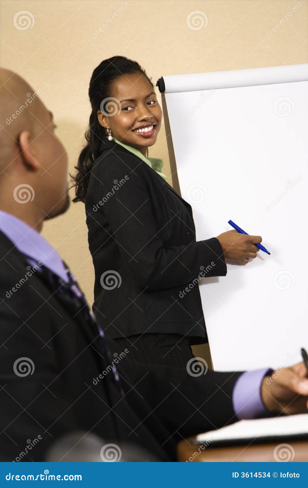 Woman presenting business. stock photo. Image of chart - 3614534