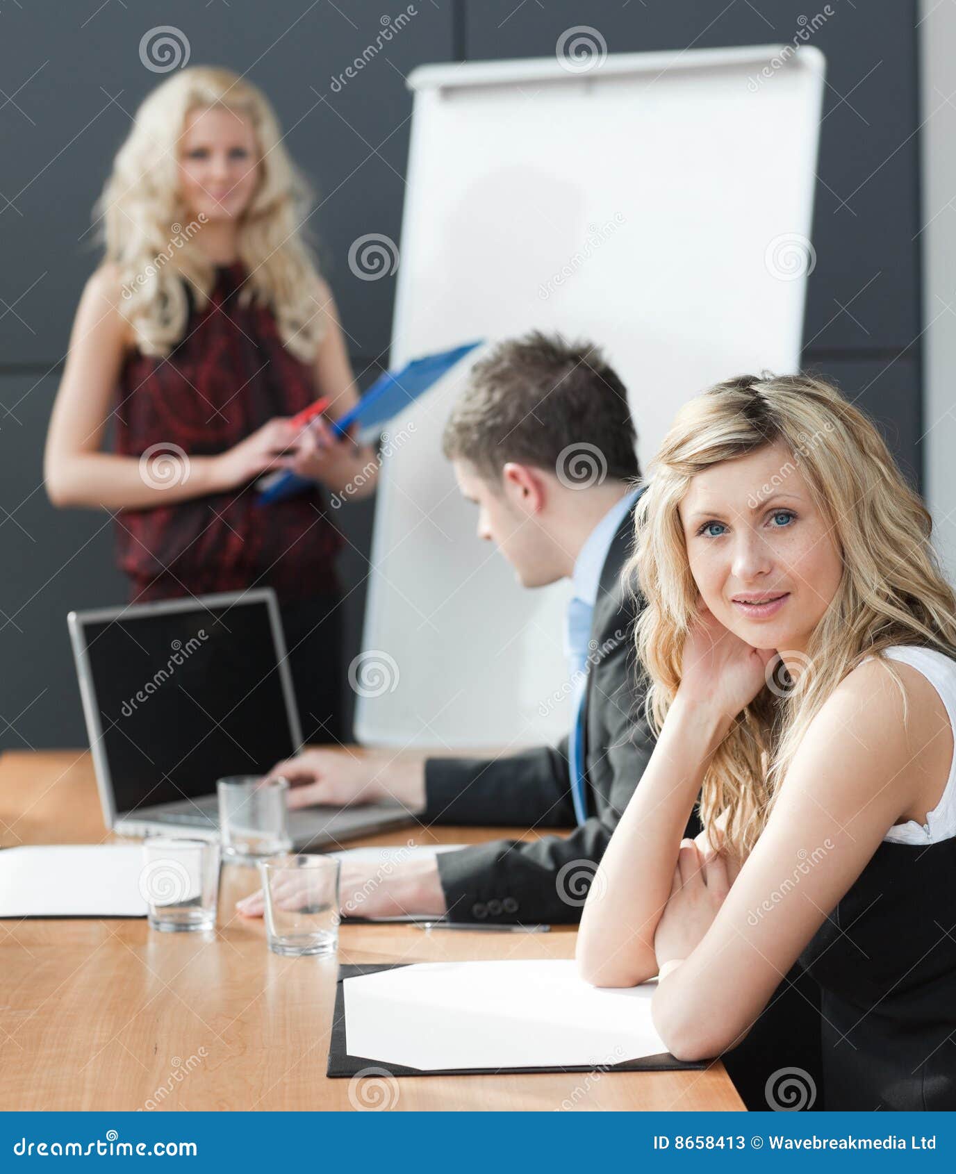 Woman Presenting at a Business Teamwork Meeting Stock Image - Image of ...