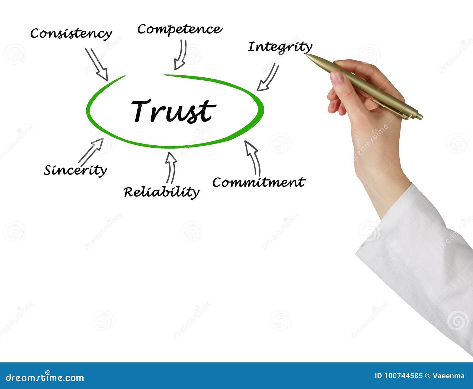 Diagram of trust stock image. Image of trust, contributing - 100744585