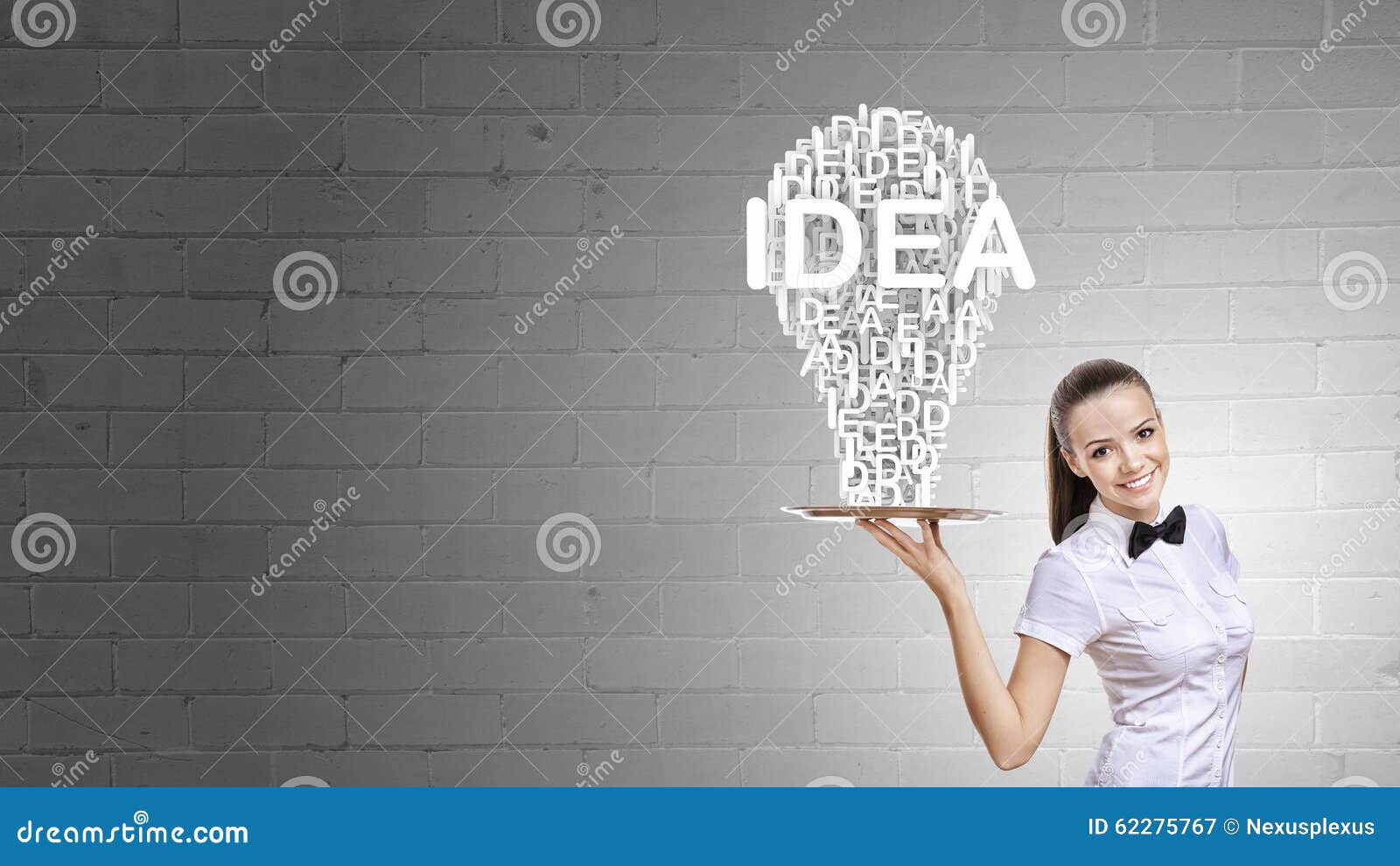 Woman presenting idea stock image. Image of goal, think - 62275767