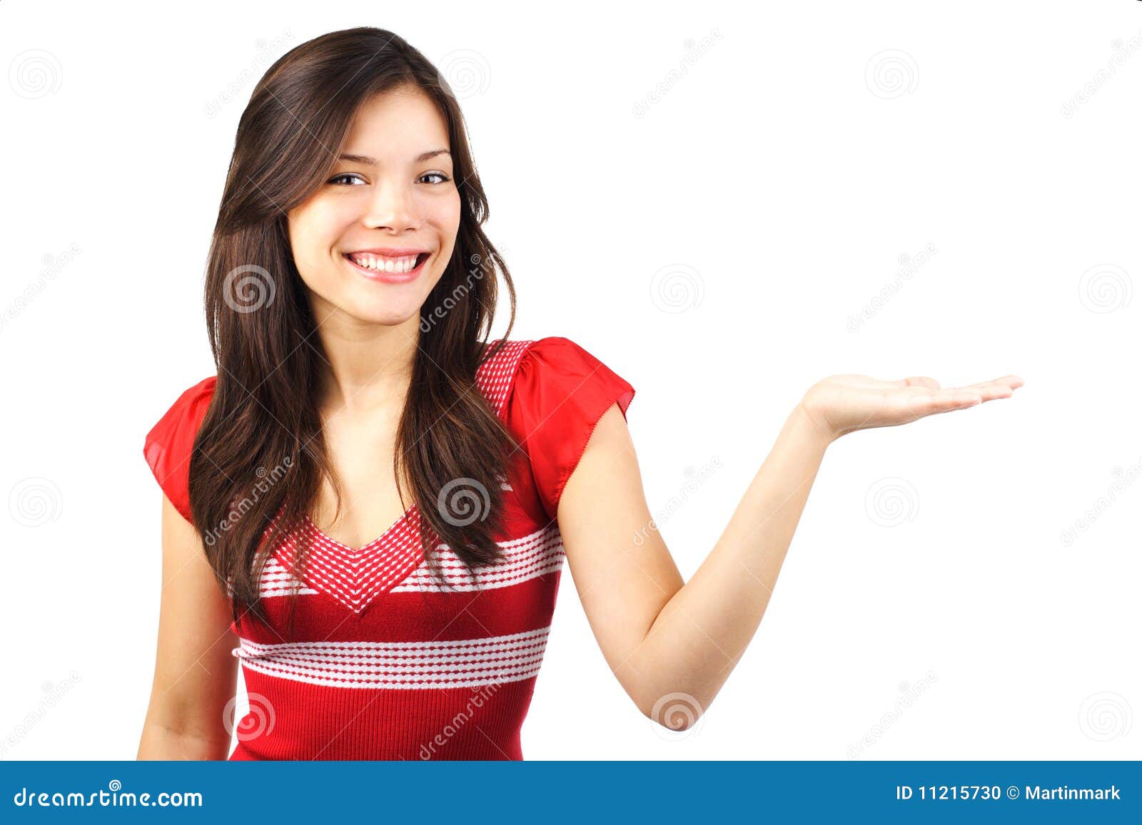 Woman Presenting with Open Hand Stock Photo - Image of open, hand: 11215730