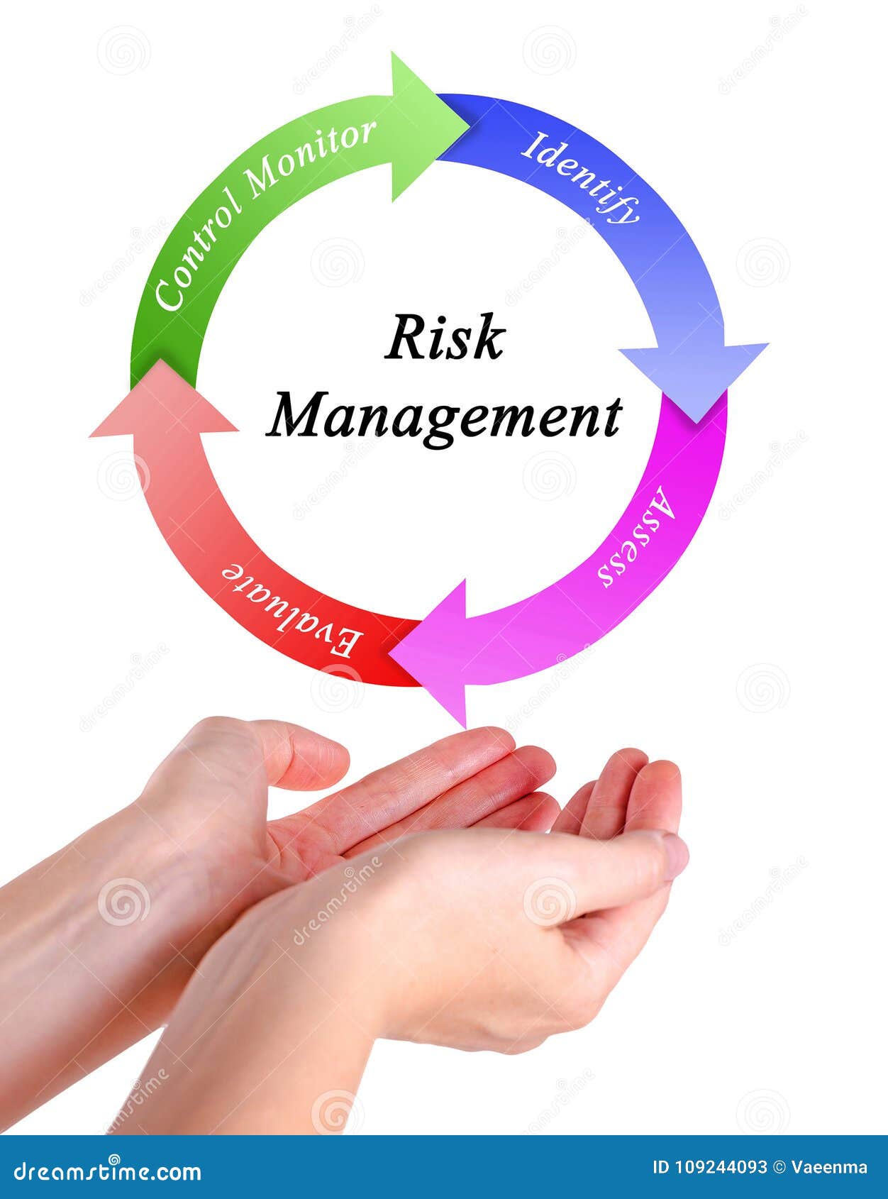 Risk Management Process stock image. Image of hand, manager - 109244093