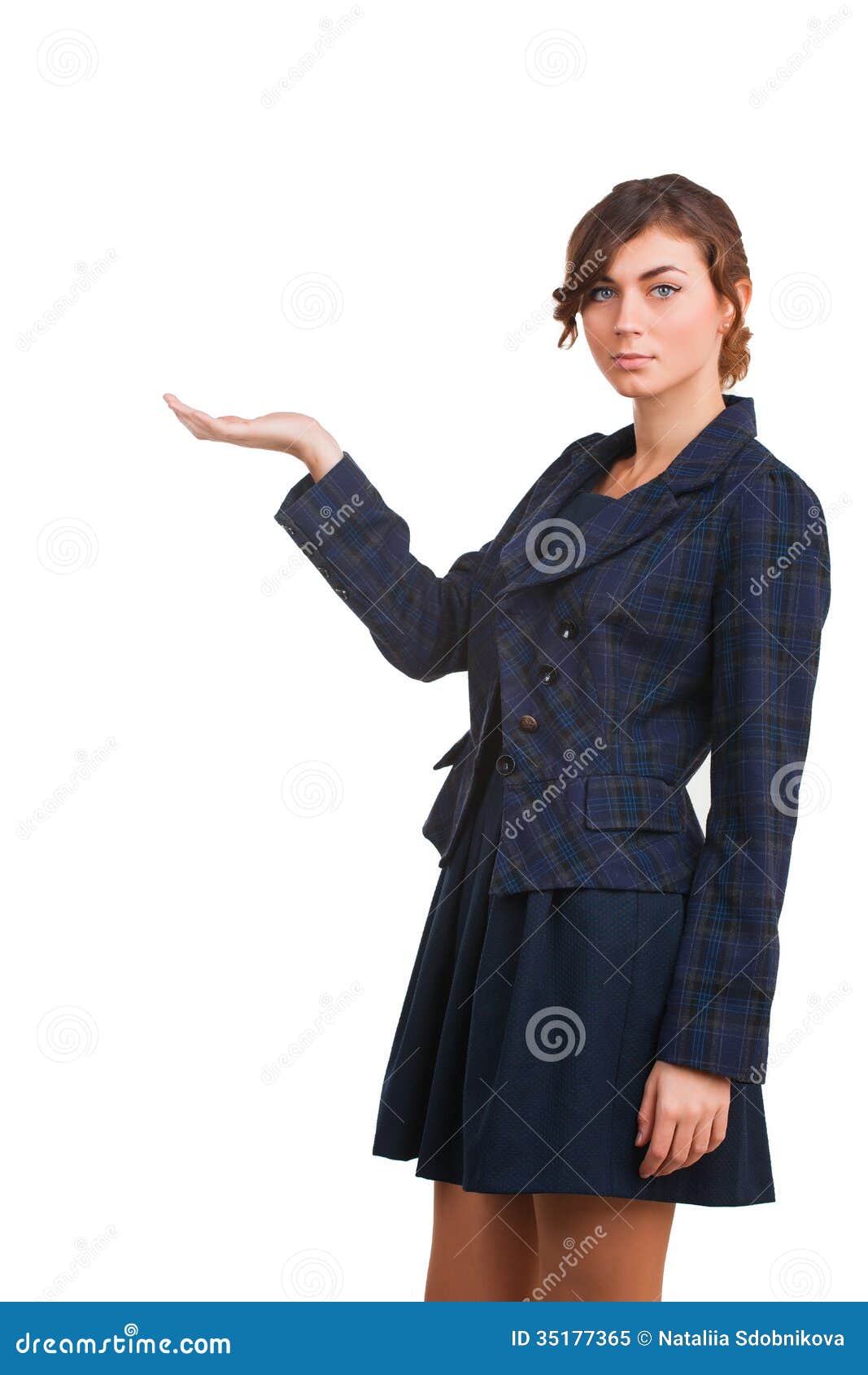 Woman presenting something stock image. Image of businesspeople - 35177365