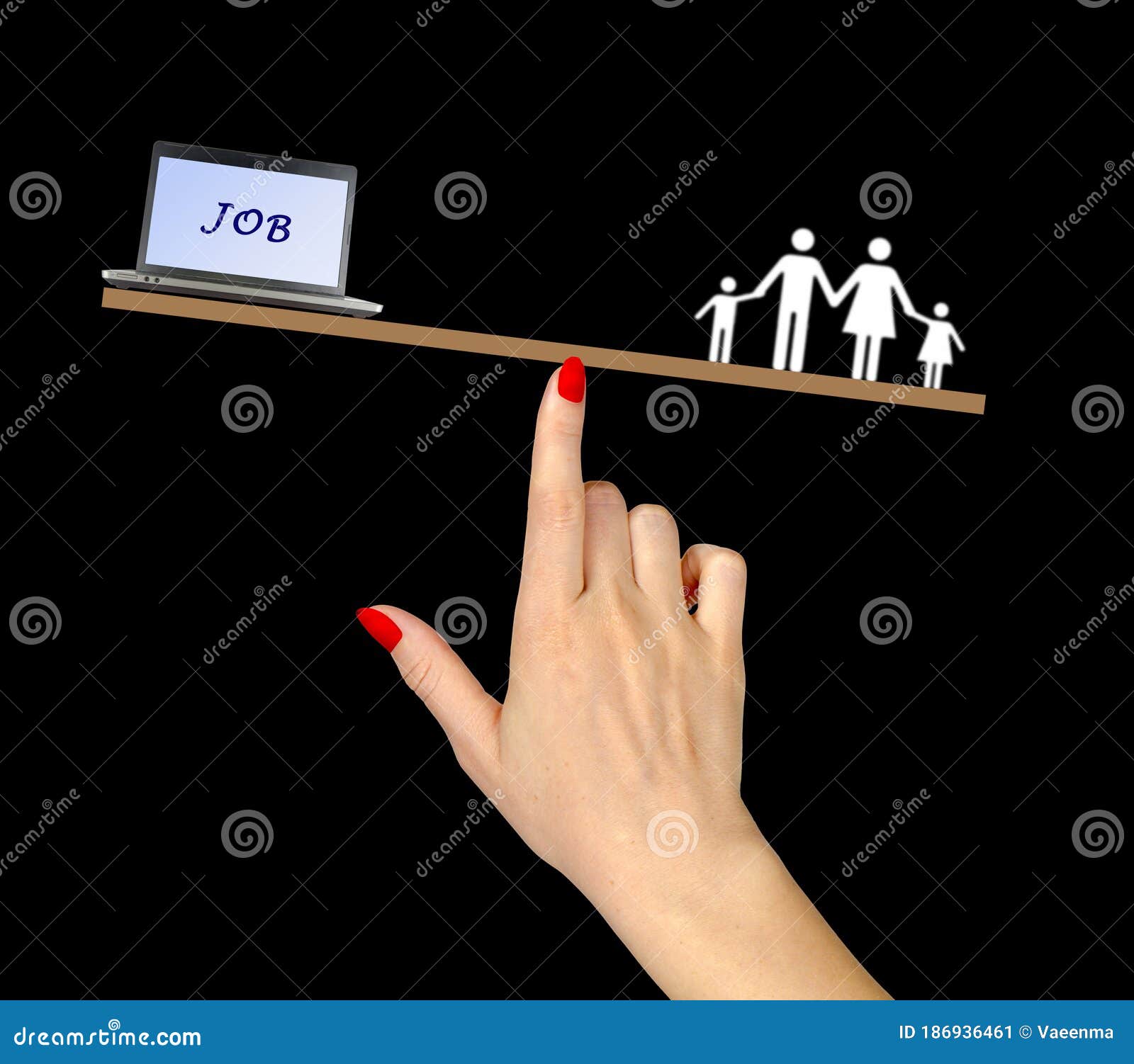 Woman Presenting Work/family Balance Stock Image - Image of presenting ...