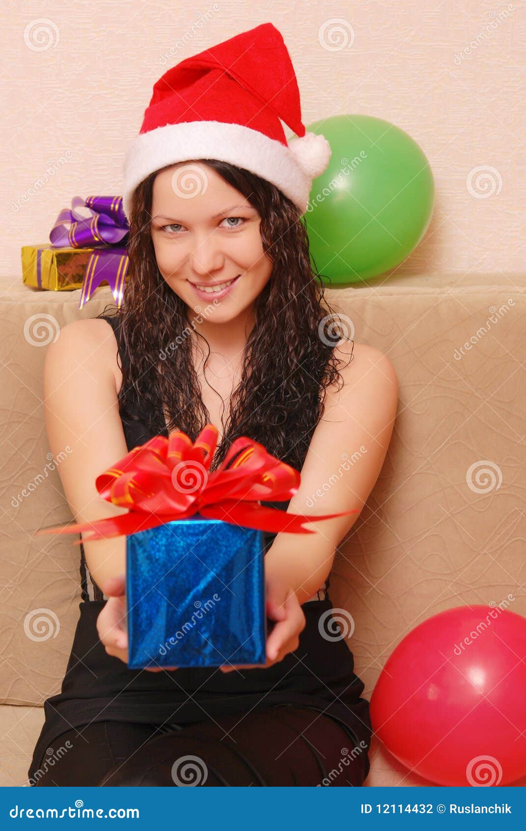 Woman with presents stock photo. Image of birthday, happy - 12114432