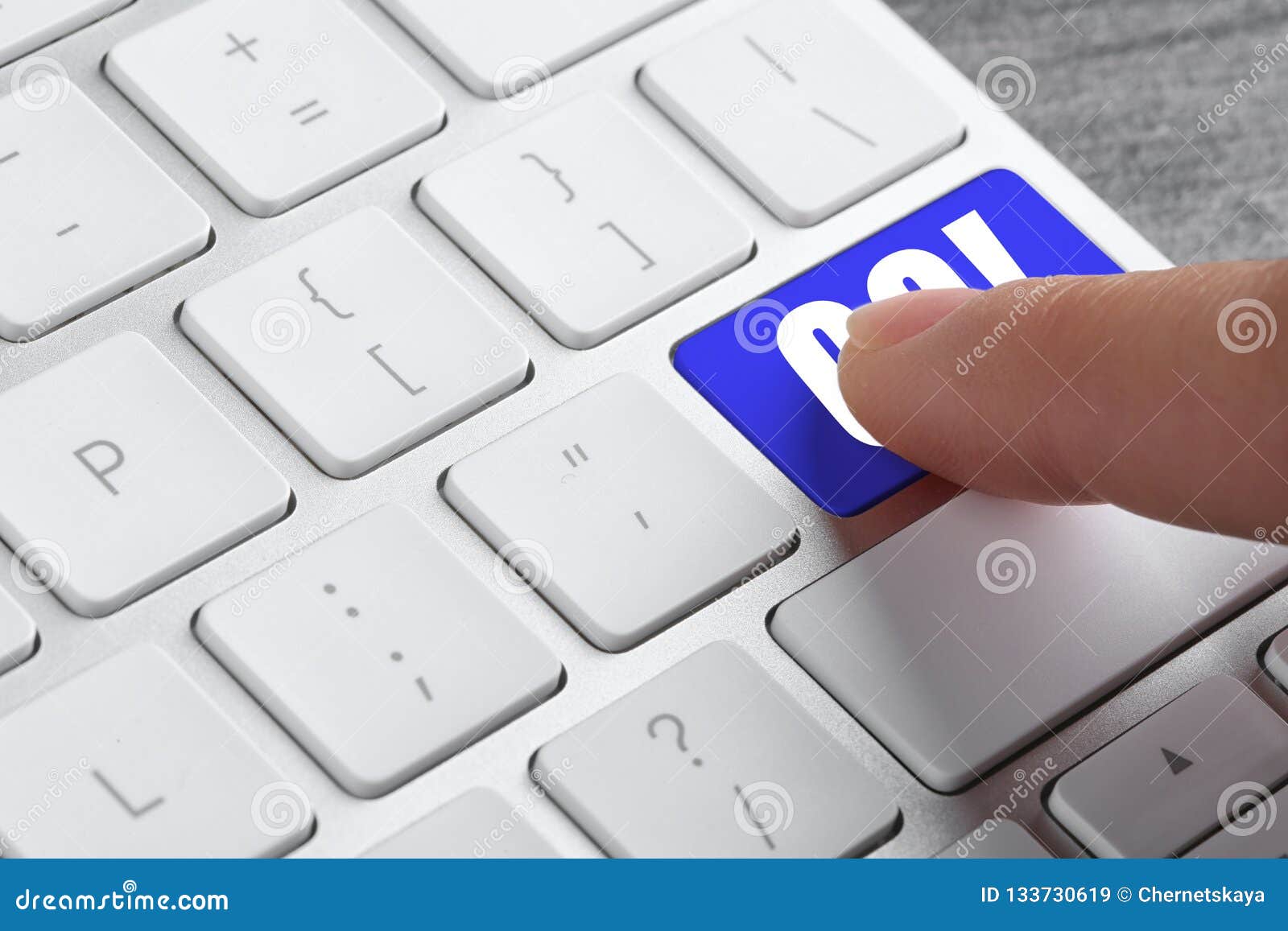 Woman pressing GO button stock image. Image of keypad - 133730619