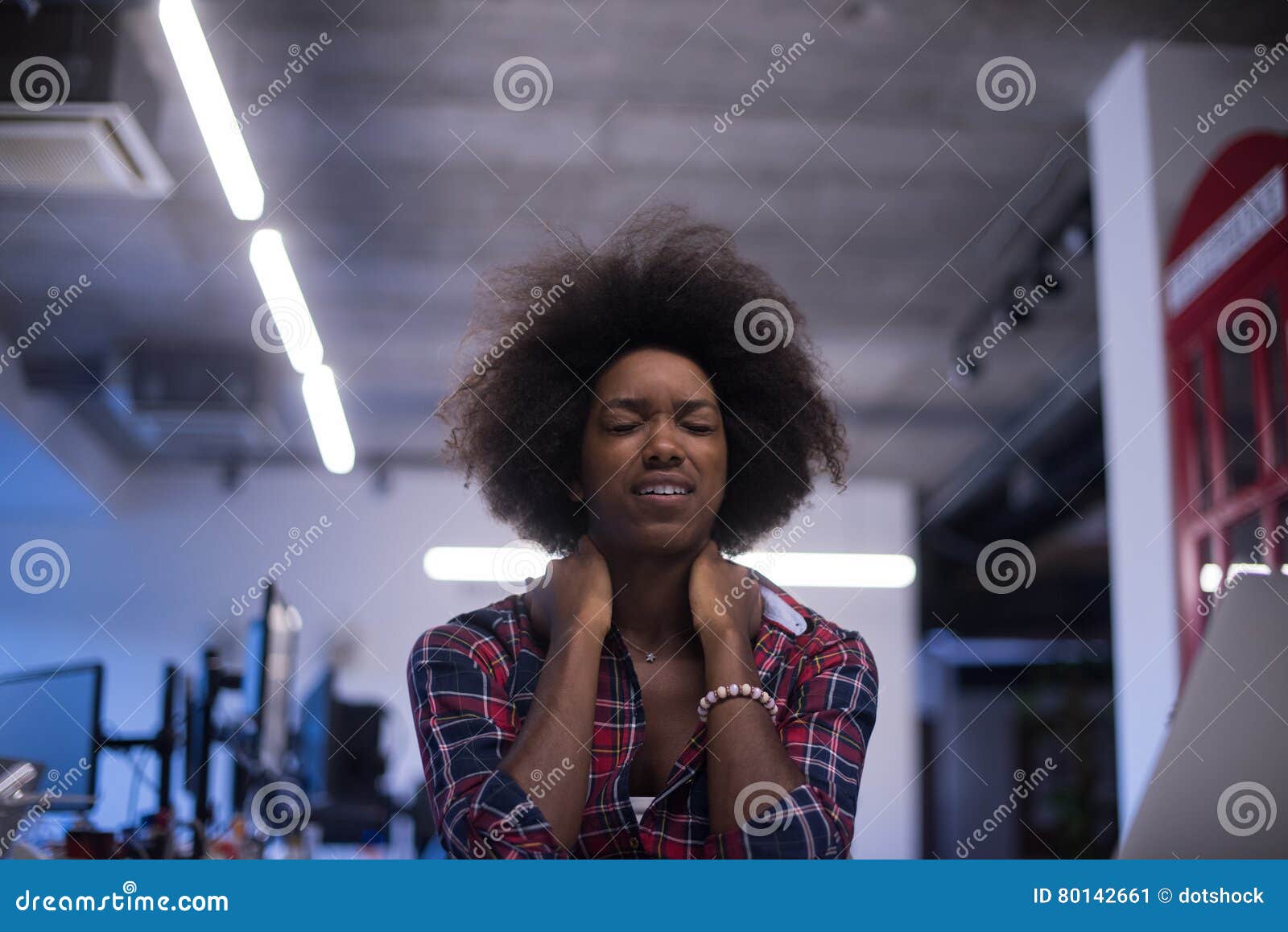 Woman with Problems at Offcice Stock Image - Image of cellphone ...