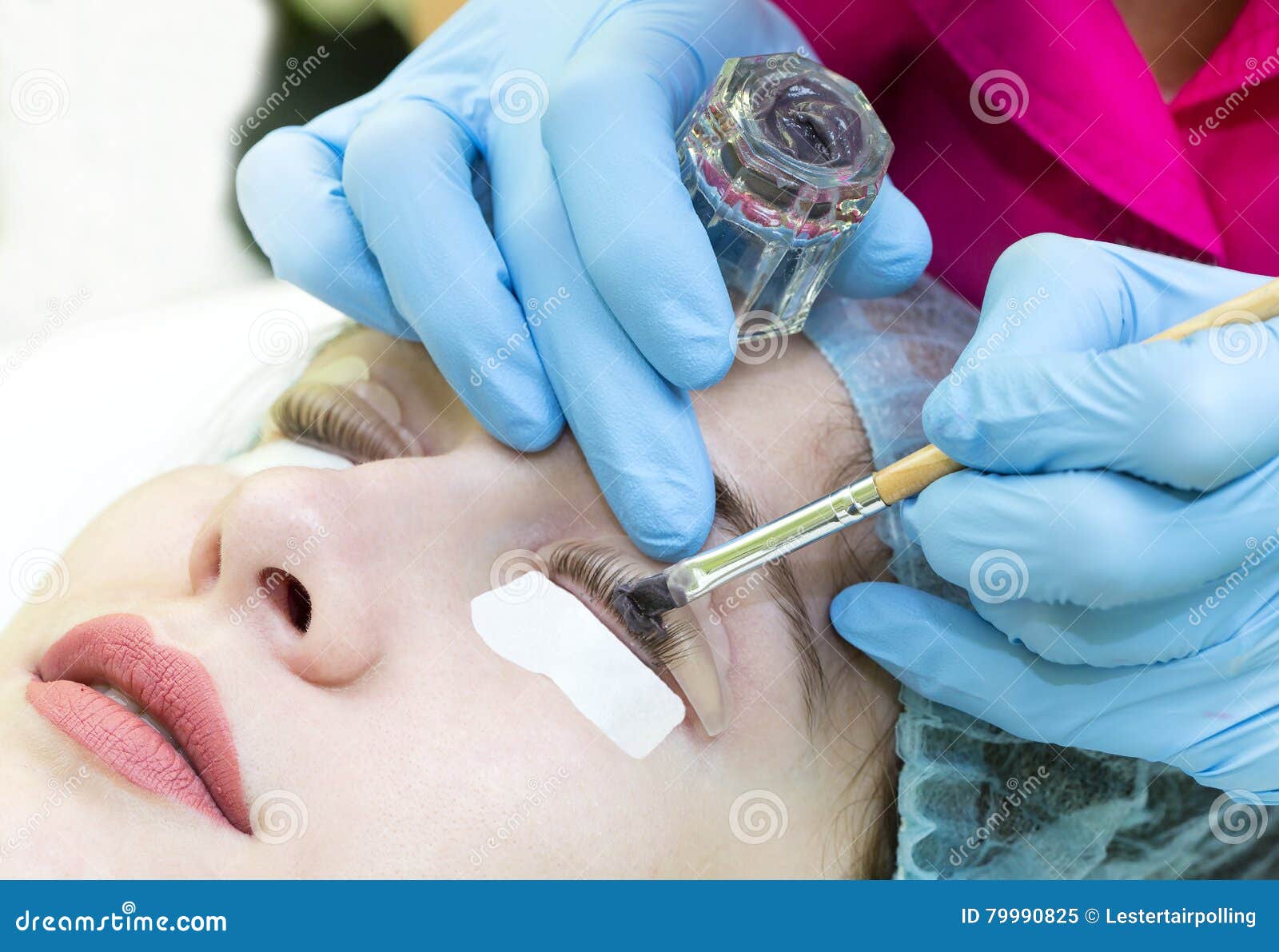 Woman on the Procedure Eyelash, Stock Image - Image of close ...