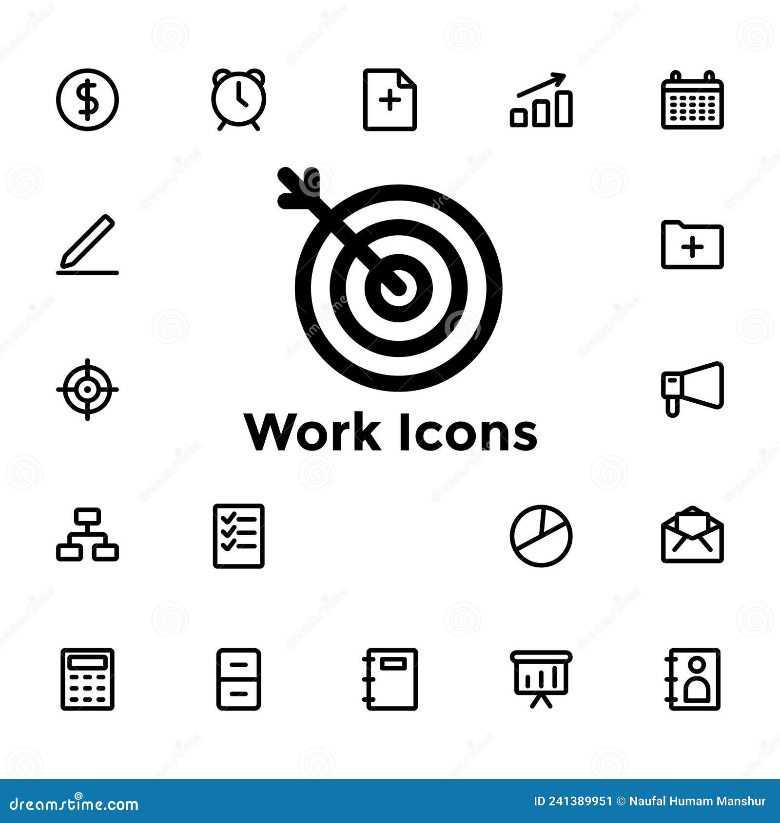 Vector Graphic of Work Icons. Good for User Interface Related To Work ...