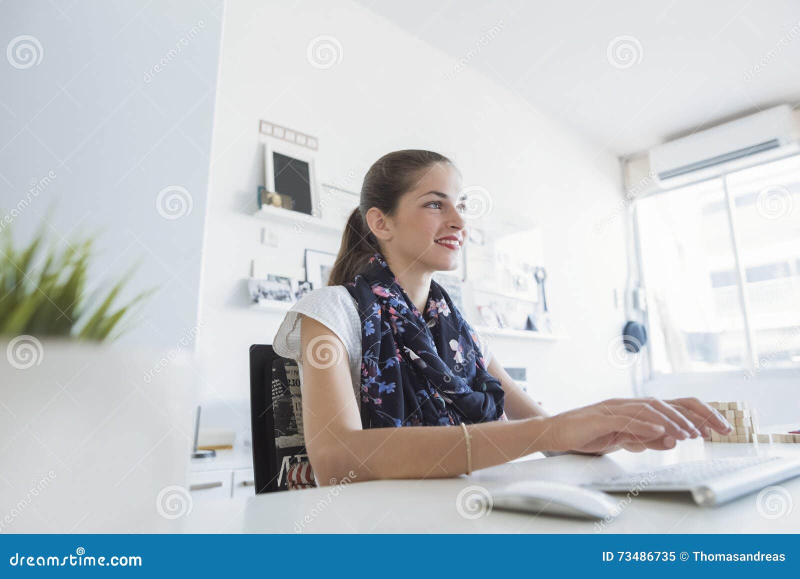 Woman Professional Typing, Using a Keyboard Stock Image - Image of ...