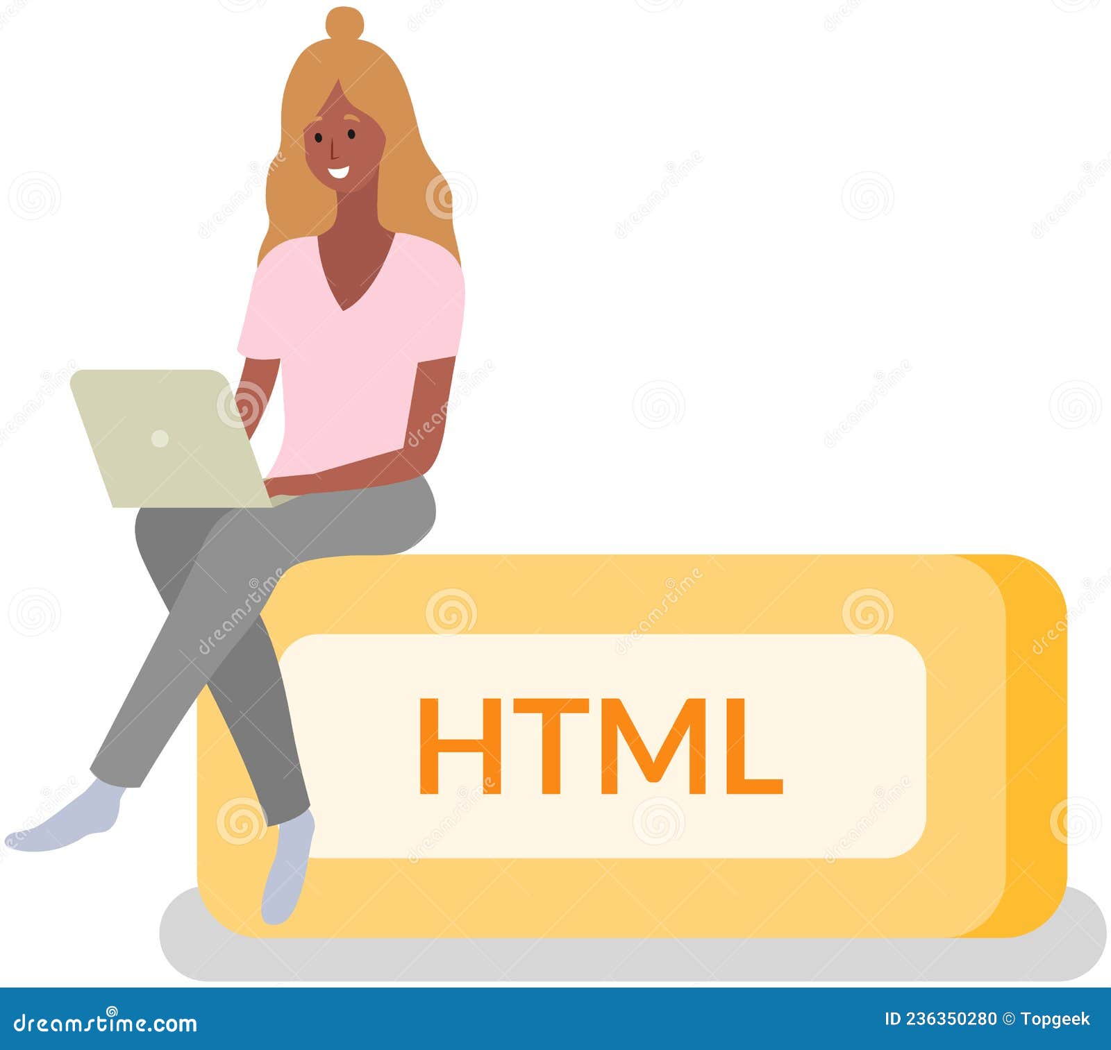 Woman Programmer Working Withl Aptop To Create Websites, Programming or ...