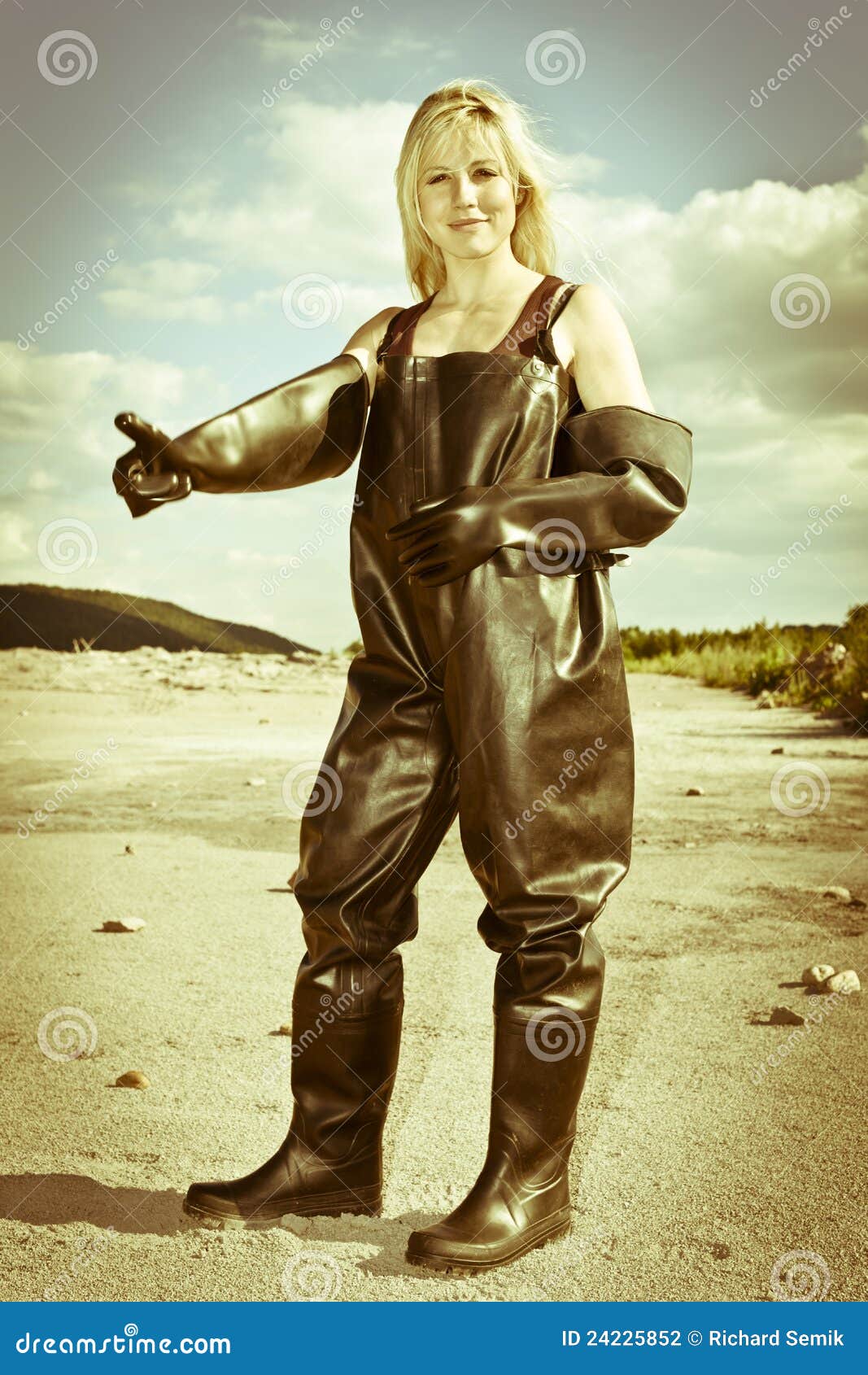 Woman in Protective Clothes Stock Photo - Image of standing, security ...